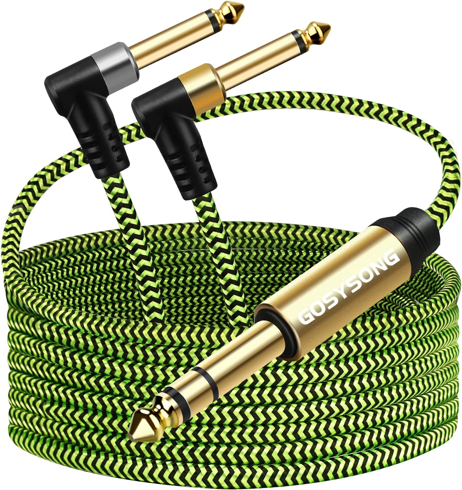 Amazon.com: Disino 1/4 inch TRS Stereo Y-Splitter Insert Cable, 1/4 ...