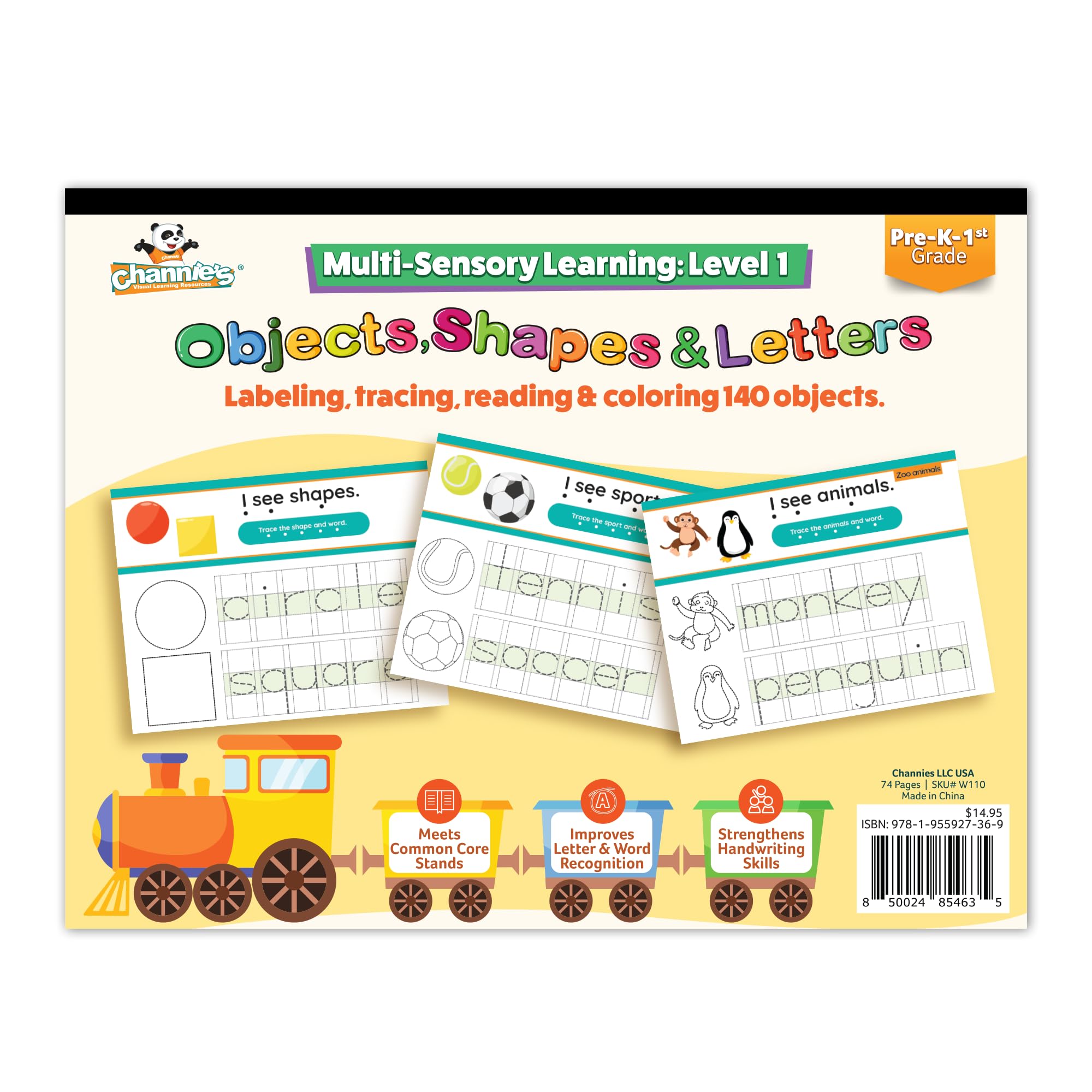 Snapklik.com : Channies Multi-Sensory Learning Workbook For Pre-K To ...