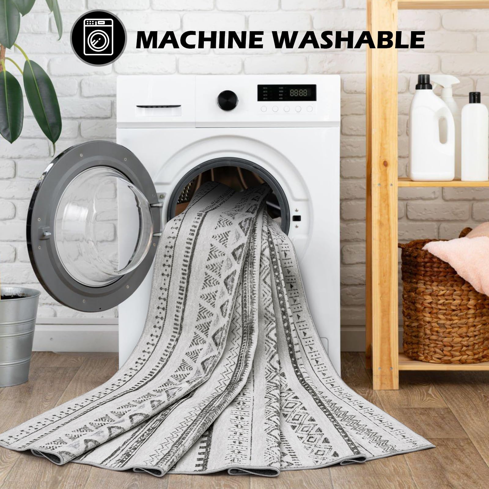 Area Rugs 5x7 Living Room Rug, Machine Washable Rug Soft Large Area Rug ...