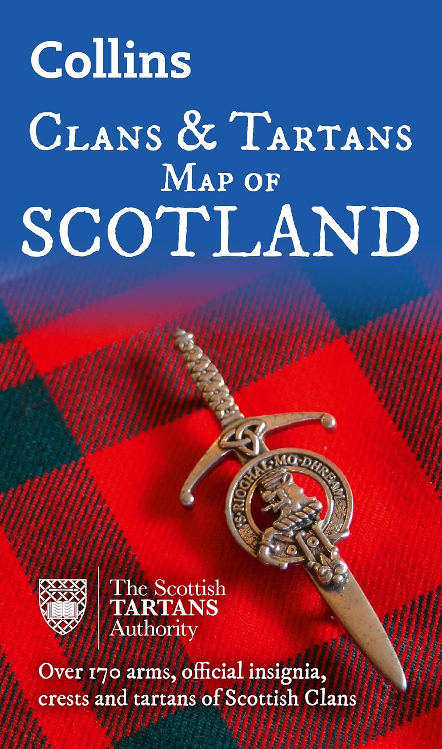 Collins Scotland Clans and Tartans Map: Over 170 arms, official ...