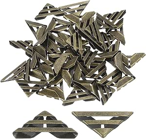 Amazon.com: uxcell 60 Pcs 17mm Metal Book Edge Protectors, Corner Guard ...