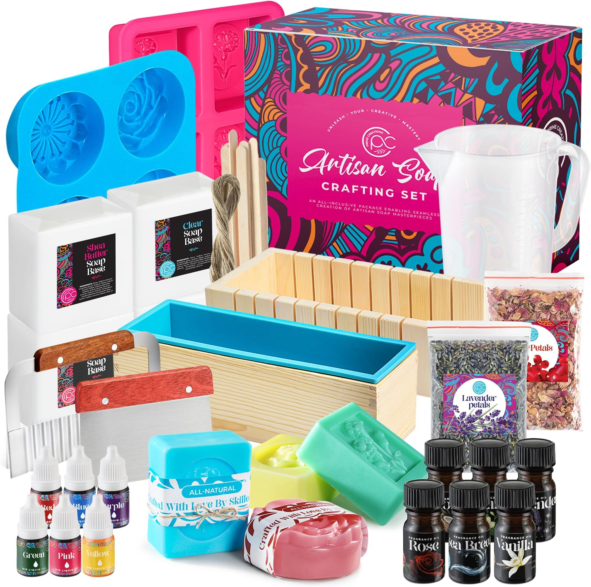 Amazon.com: DIY Soap Making Kit, Soap Making Supplies with 3.3 lbs Soap ...