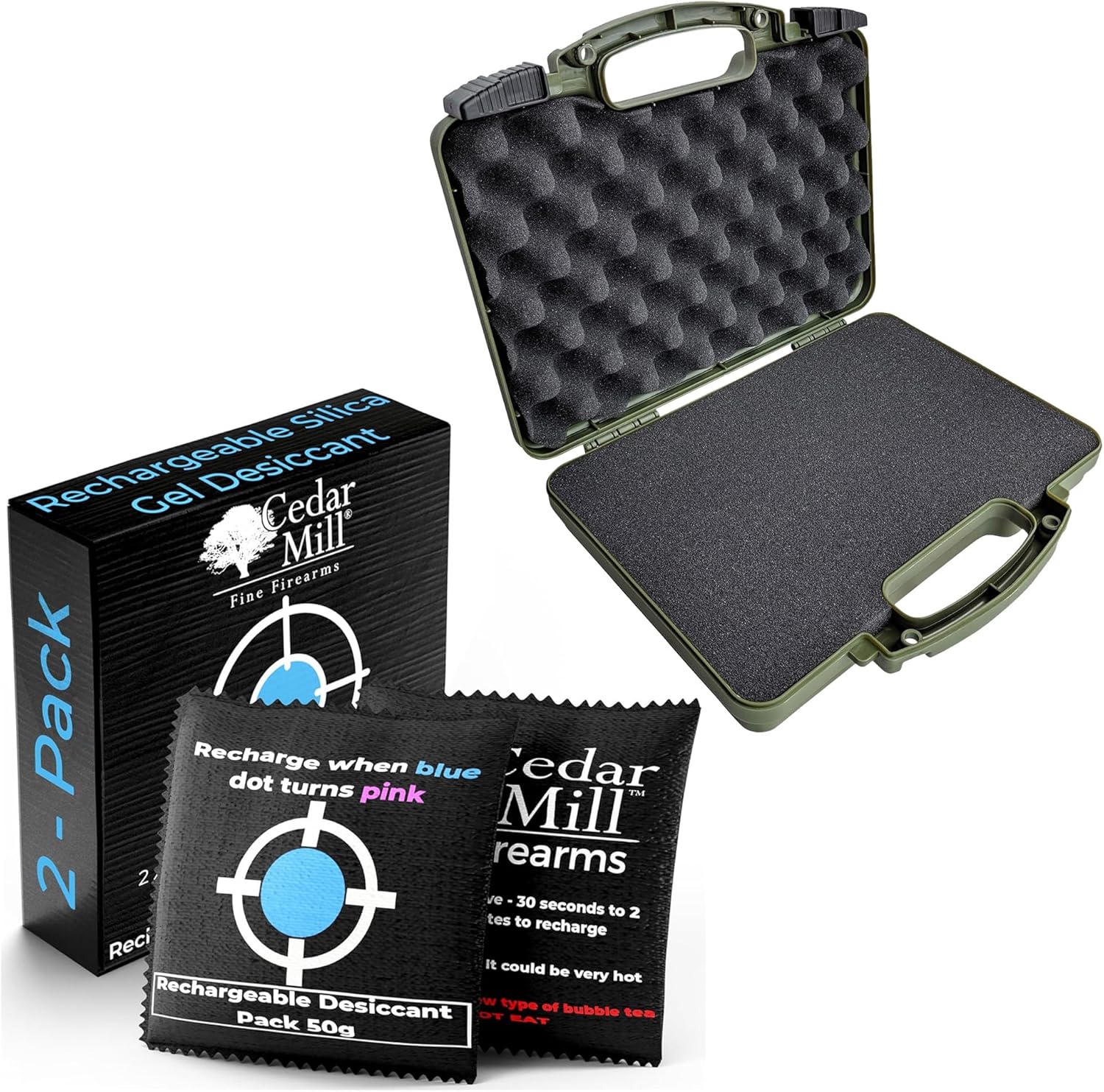 Amazon.com: 2x 50gms Rechargeable Desiccant Packs, Gun Safe ...