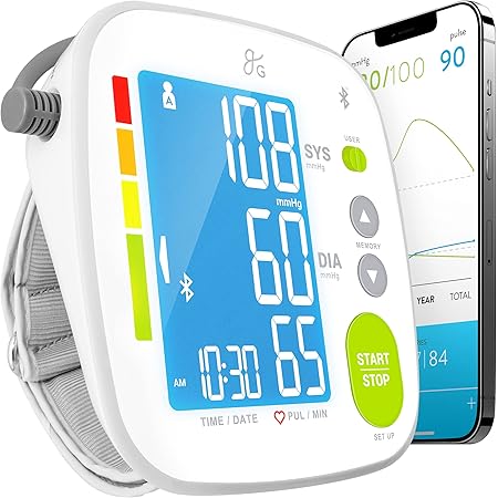 Amazon.com: Bluetooth Blood Pressure Monitor Cuff by Balance with Upper ...