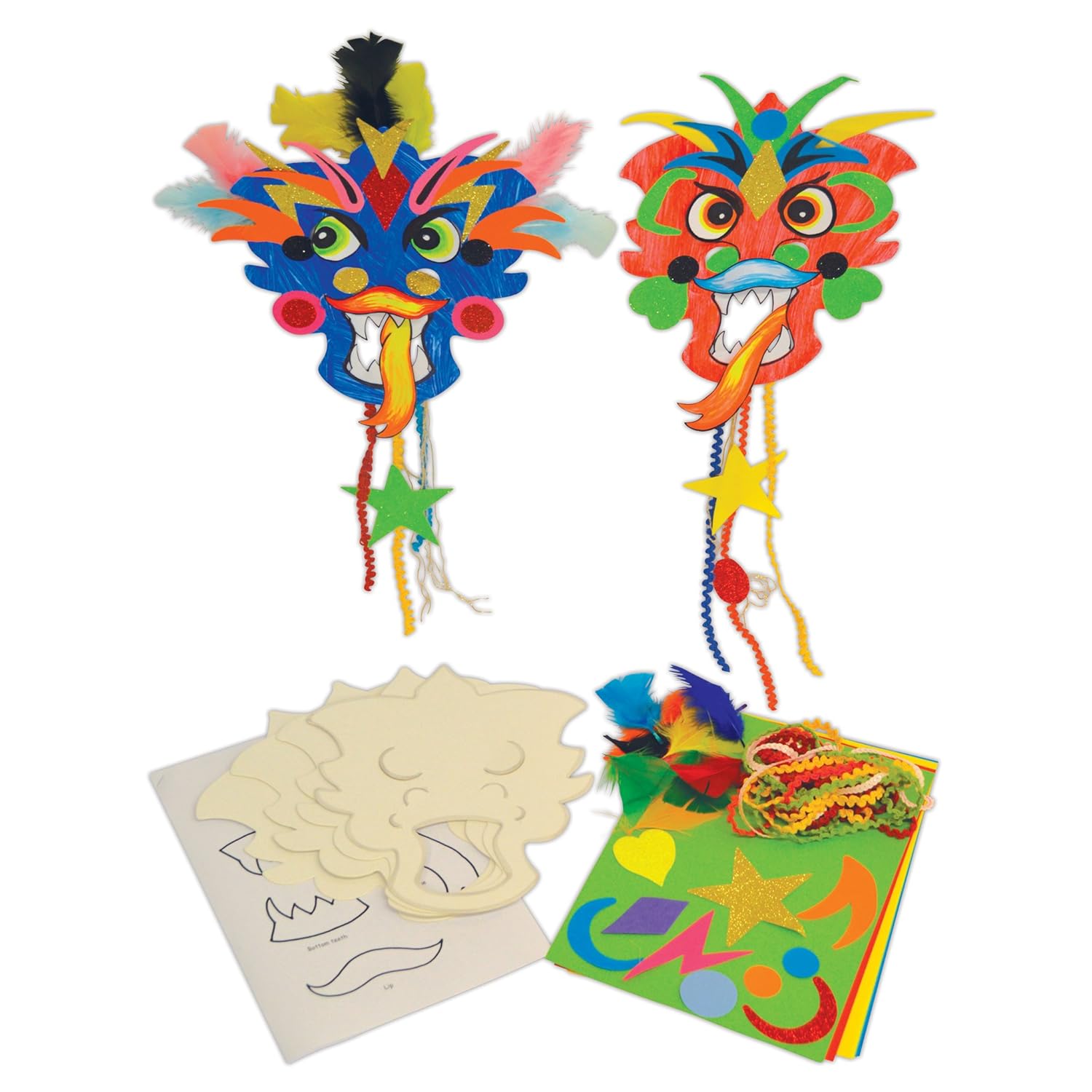 Springboard Chinese New Year Dragon Mask Making Kit - Arts and Crafts ...