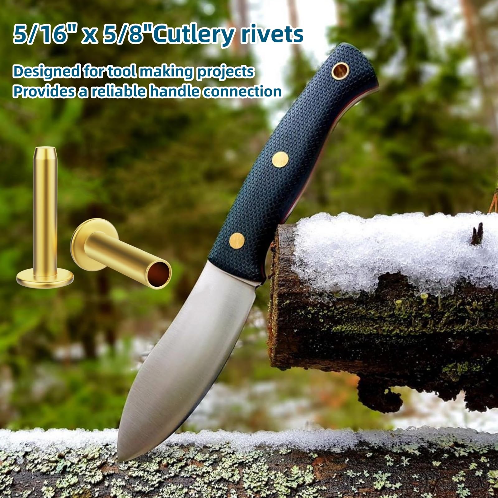 Snapklik.com : Cutlery Rivets 5/16" X 5/8" For Knife Making Handle Pins ...
