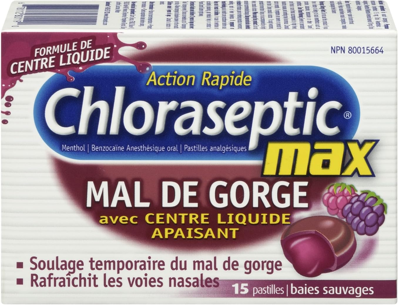 Chloraseptic Maximum Strength Sore Throat Lozenge with soothing liquid ...
