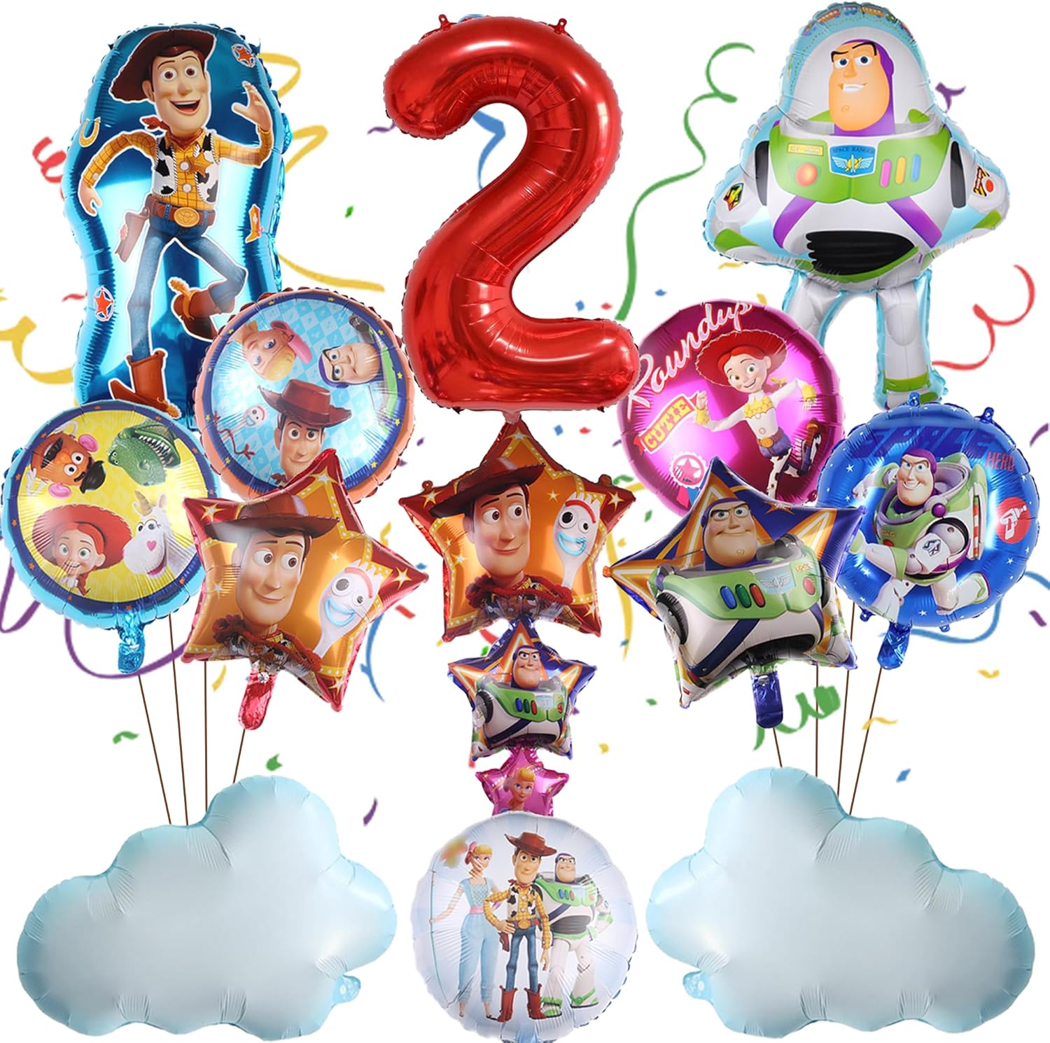 Amazon.com: 13Pcs Toy Inspired Story Birthday Decorations Toy Game 2nd ...