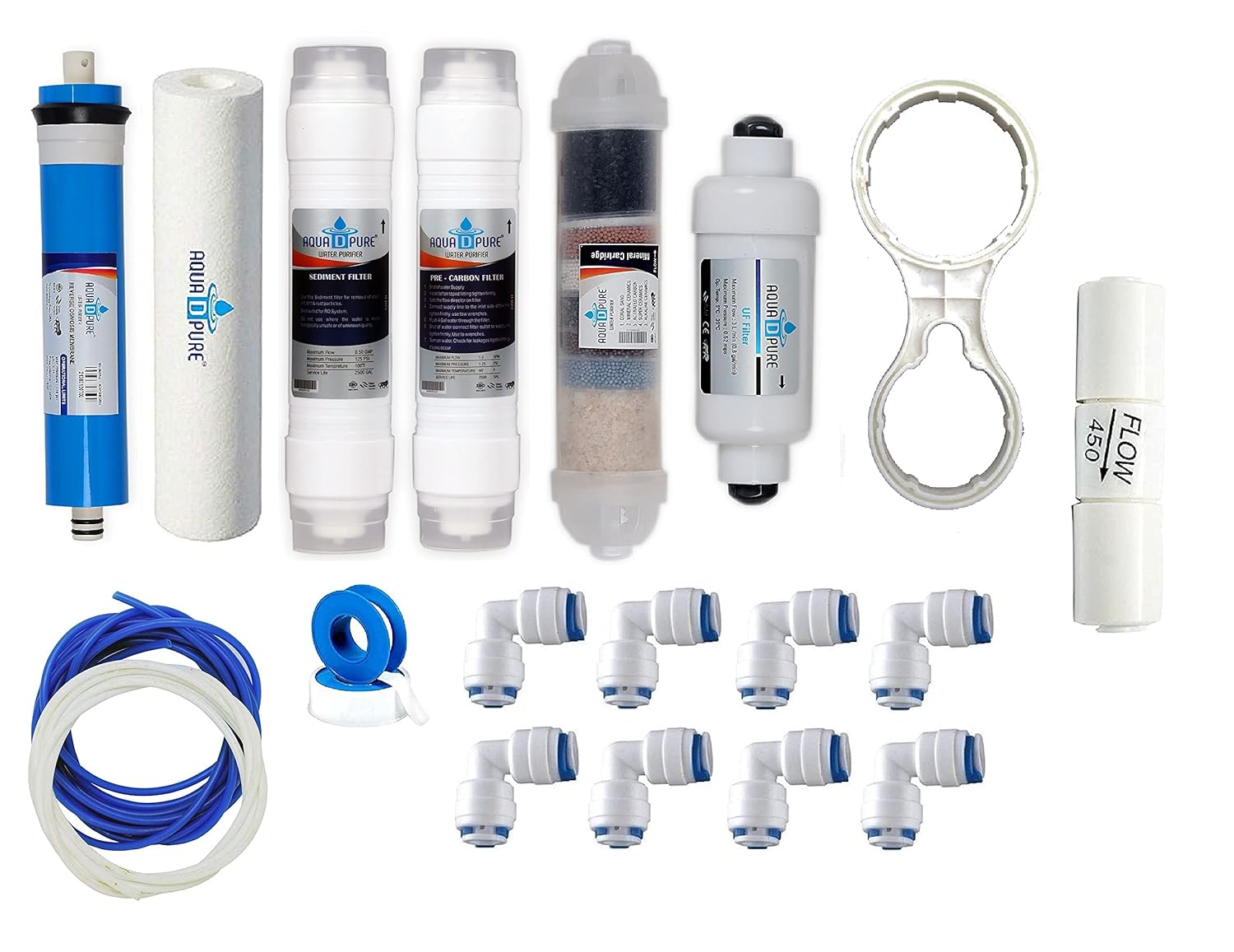 AQUA D PURE Complete 80 GPD RO Water Purifier Service Kit filter ...