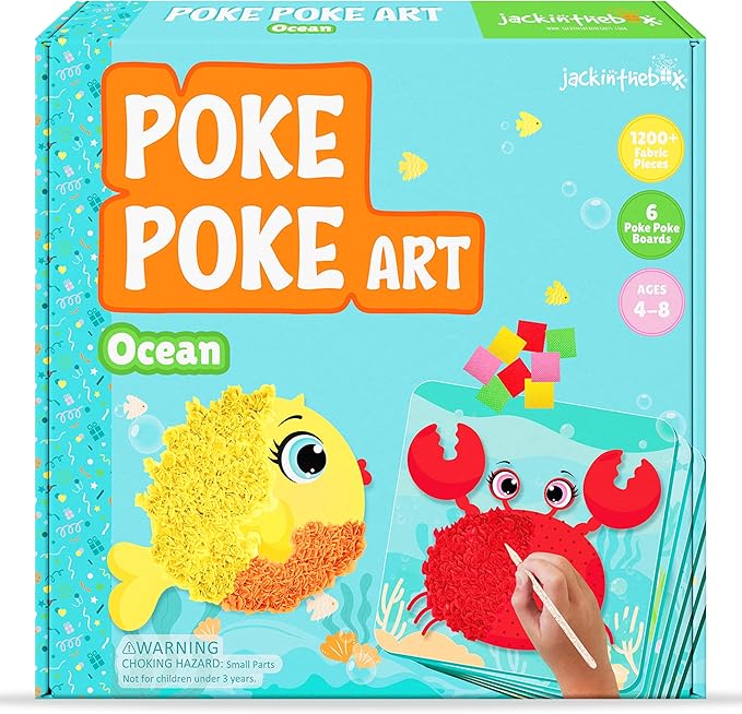 Amazon.com: jackinthebox Poke Poke Art – Ocean Theme, Mess-Free Fabric ...