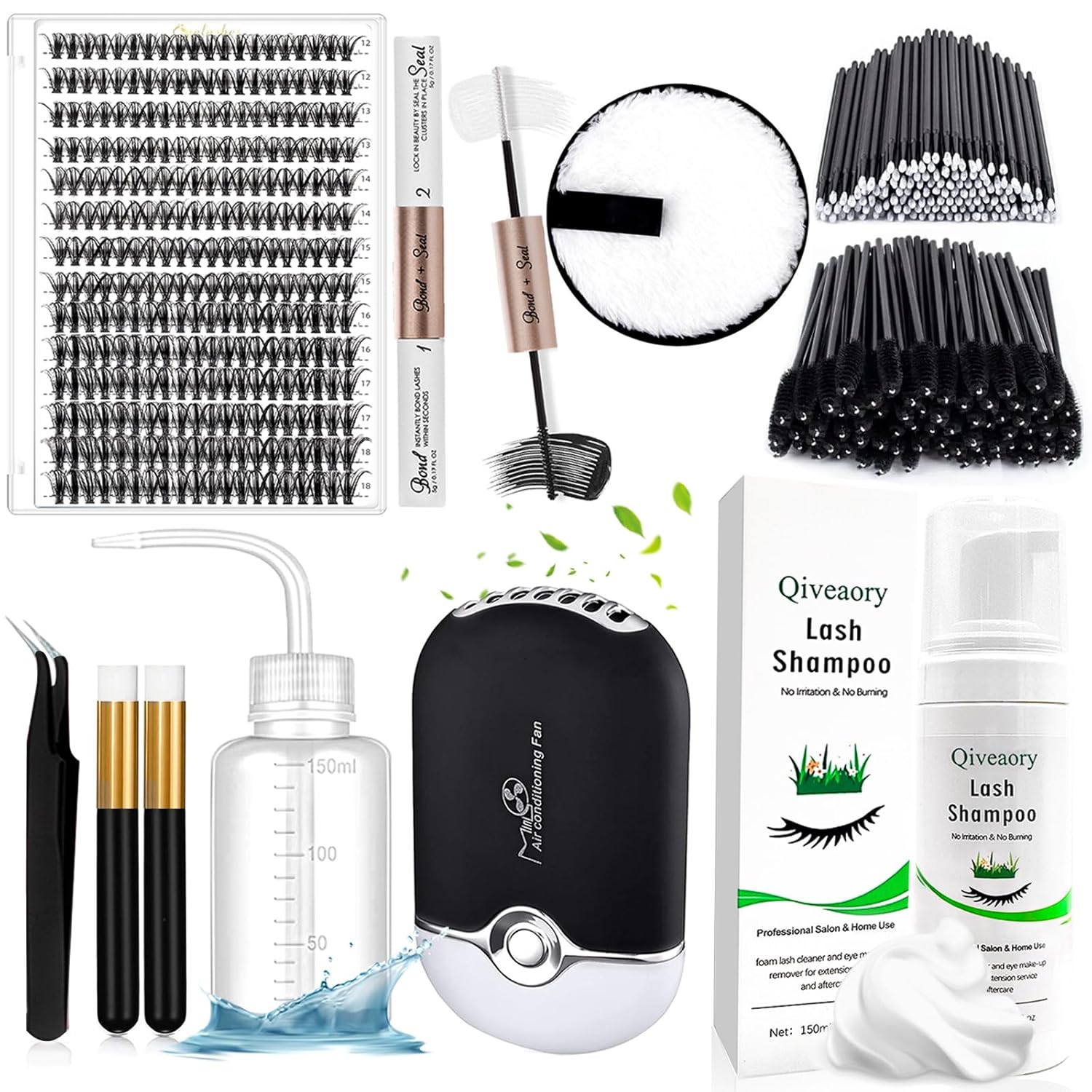 Amazon.com: Lash Extension Kit DIY Individual Lash Clusters(280Pcs 40D ...