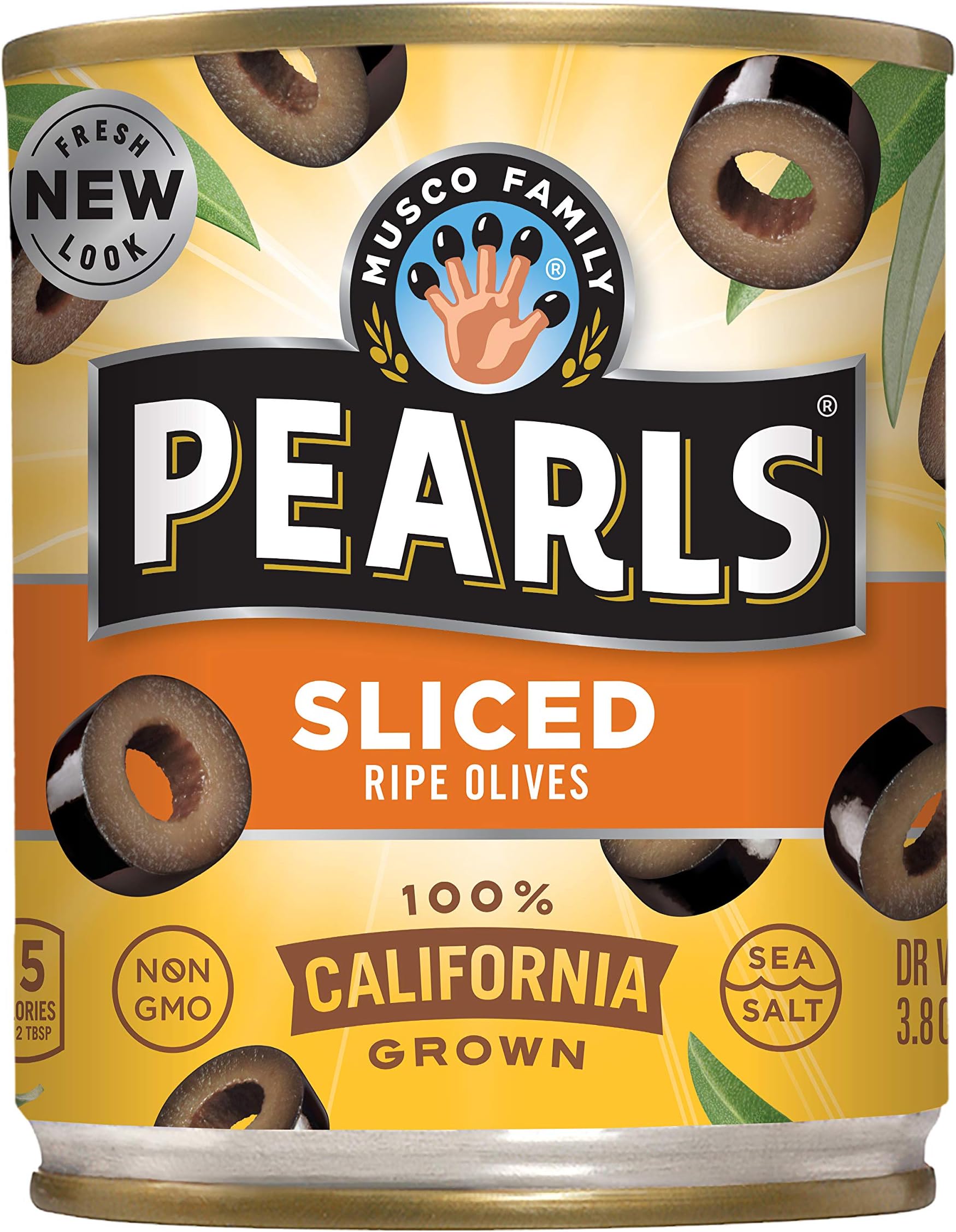 Amazon.com : Pearls, Sliced Ripe, Black Olives, 3.8 oz, 12-Cans ...