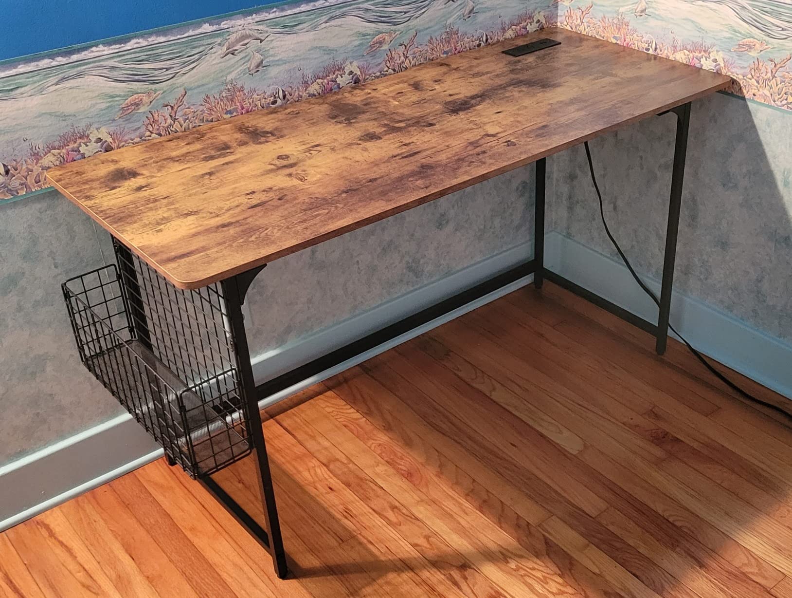 $17/mo - Finance PAMRAY 40 inch Computer Desk with Built-in Outlet ...