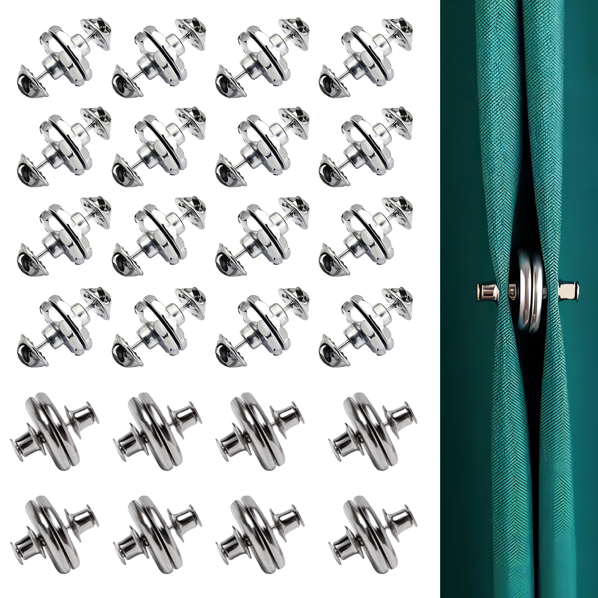 Amazon.com: Curtain Magnetic Closure - 24 Pairs Magnetic Curtain Clips ...
