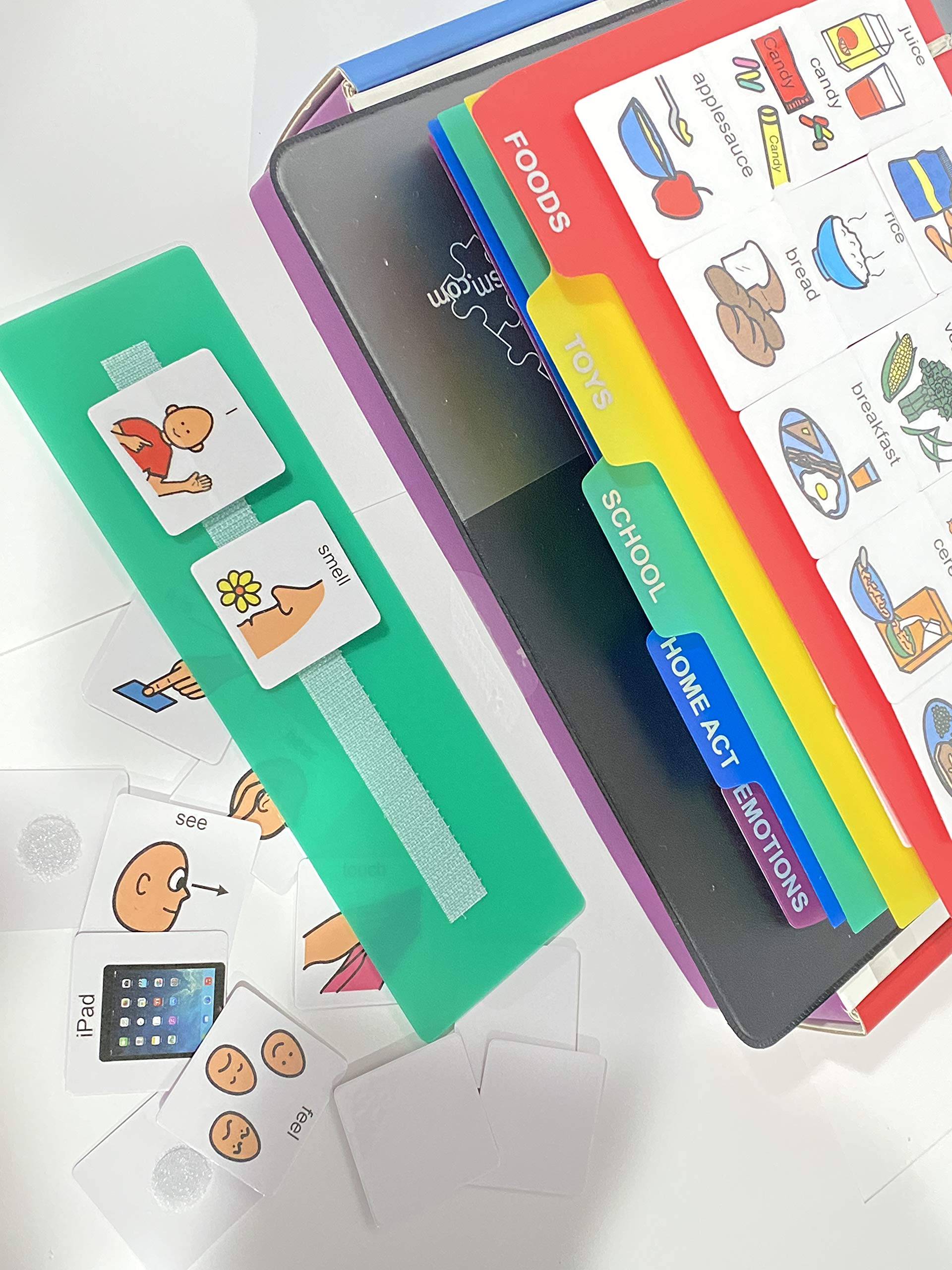 Smile4autism Visual Communication Book,162 Asd Laminate Icon Cards ...