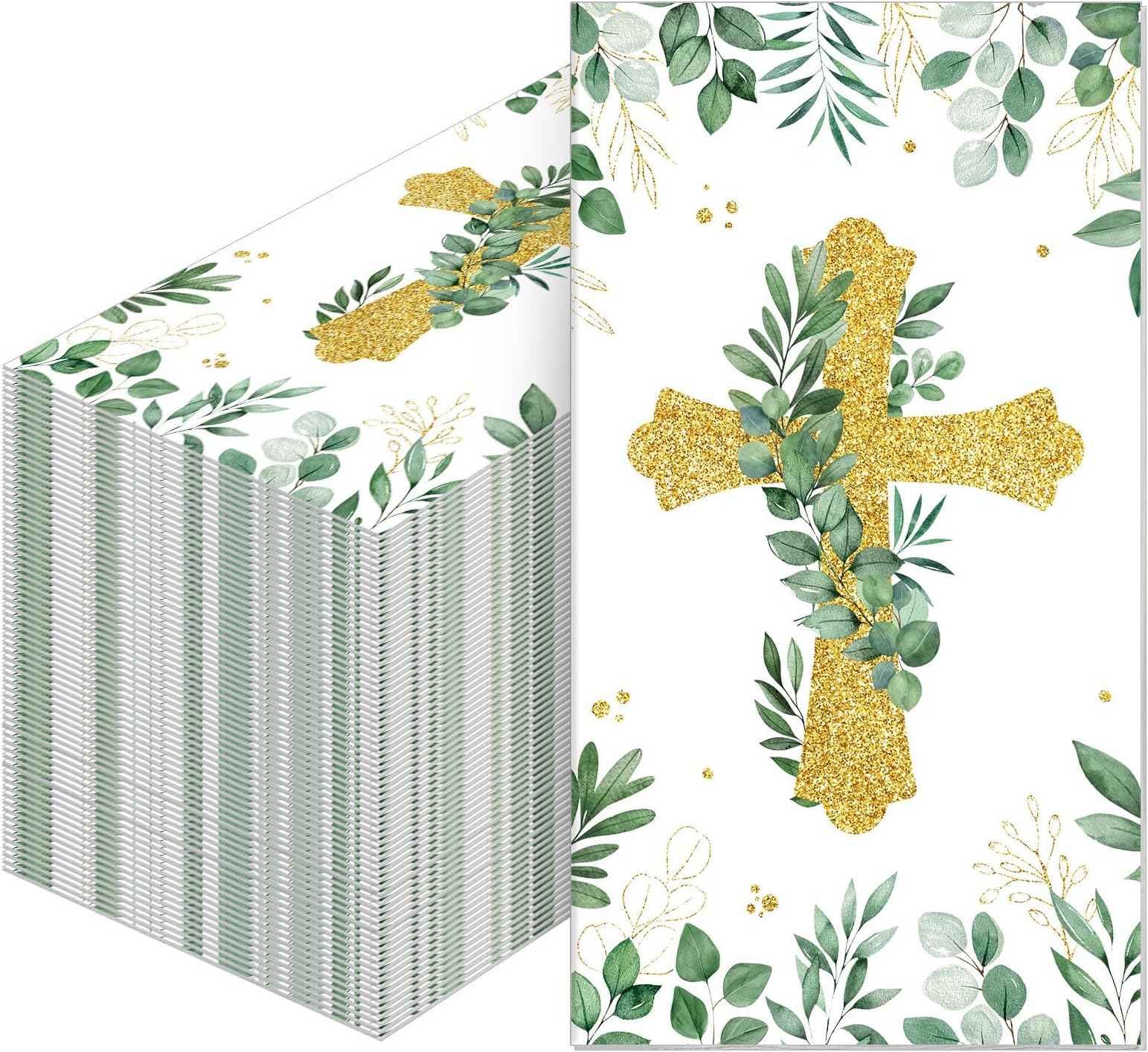 Amazon.com: Harloon 200 Packs Cross Paper Napkins Christian Baptism ...