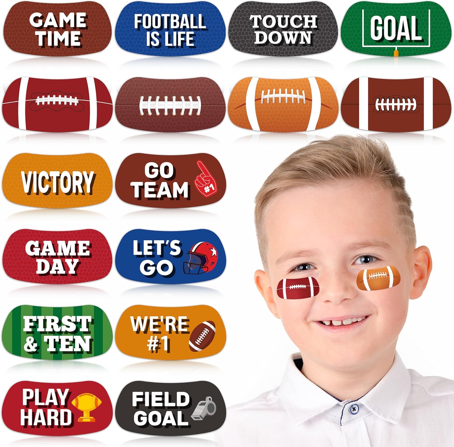 Amazon.com: Haooryx Football Under Eye Stickers - 1000pcs Motivational ...
