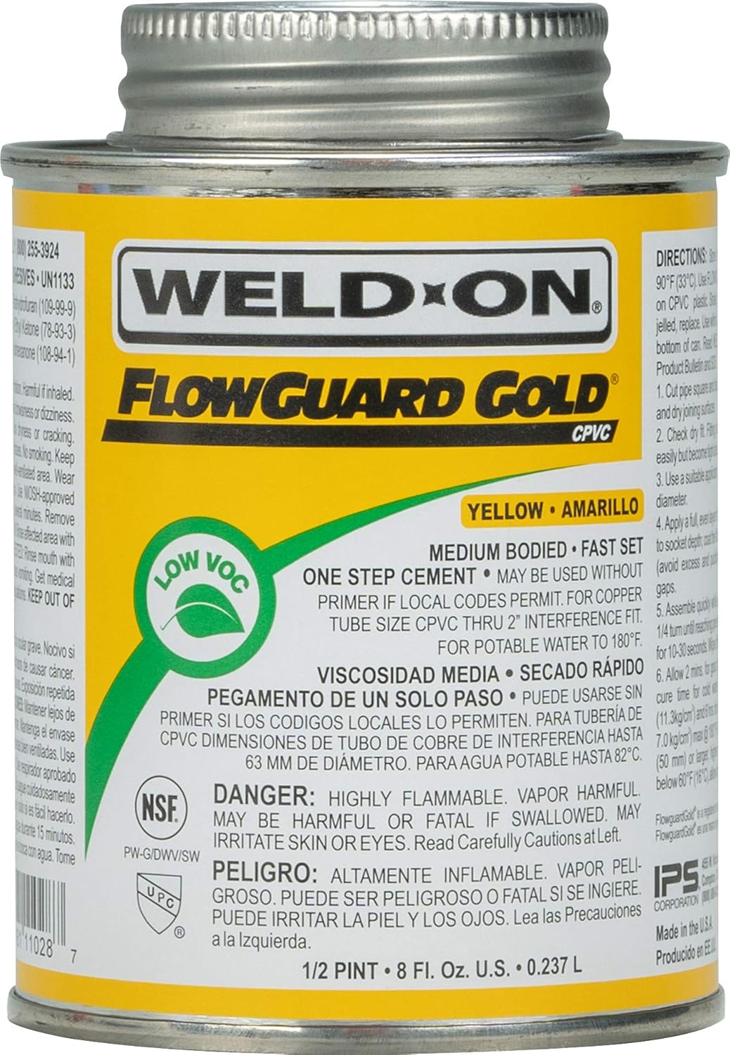 Weld-On 11028 FlowGuard Gold CPVC Medium-Bodied High-Strength ...