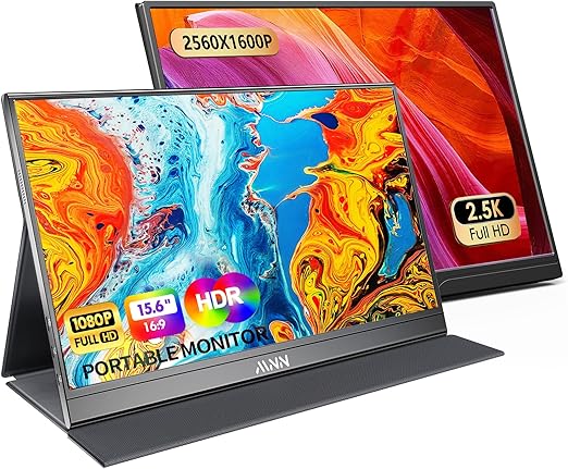 Amazon.com: MNN Portable Monitor 15.6inch 1080P & 13.3'' 2.5K Laptop ...