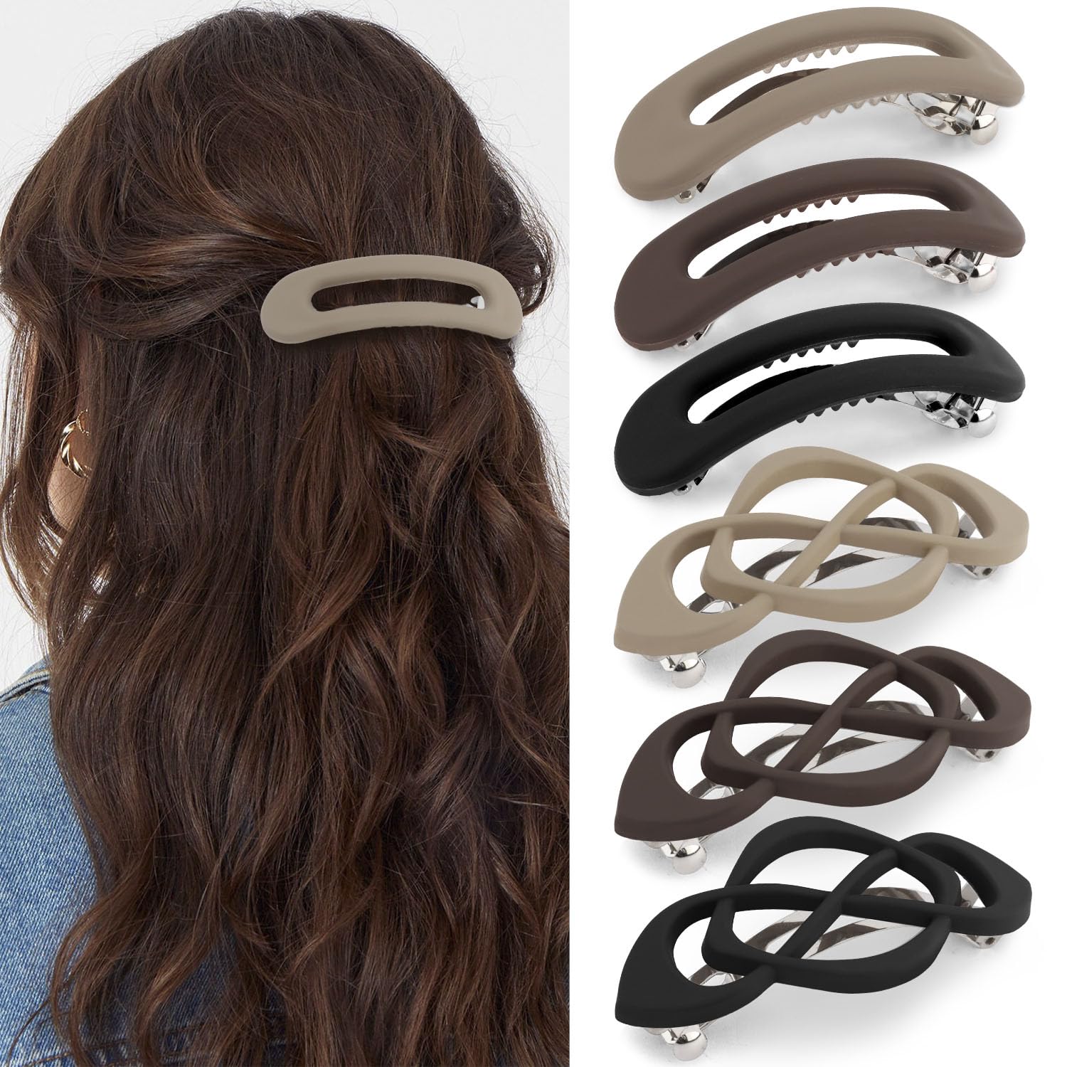 Amazon.com : Atoden Hair Clips Barrettes for Thick Thin Fine Hair 6Pcs ...