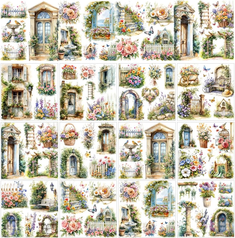 GOMAKERER 12 Sheets 12 Styles Rub on Transfers for Crafts and Furniture ...