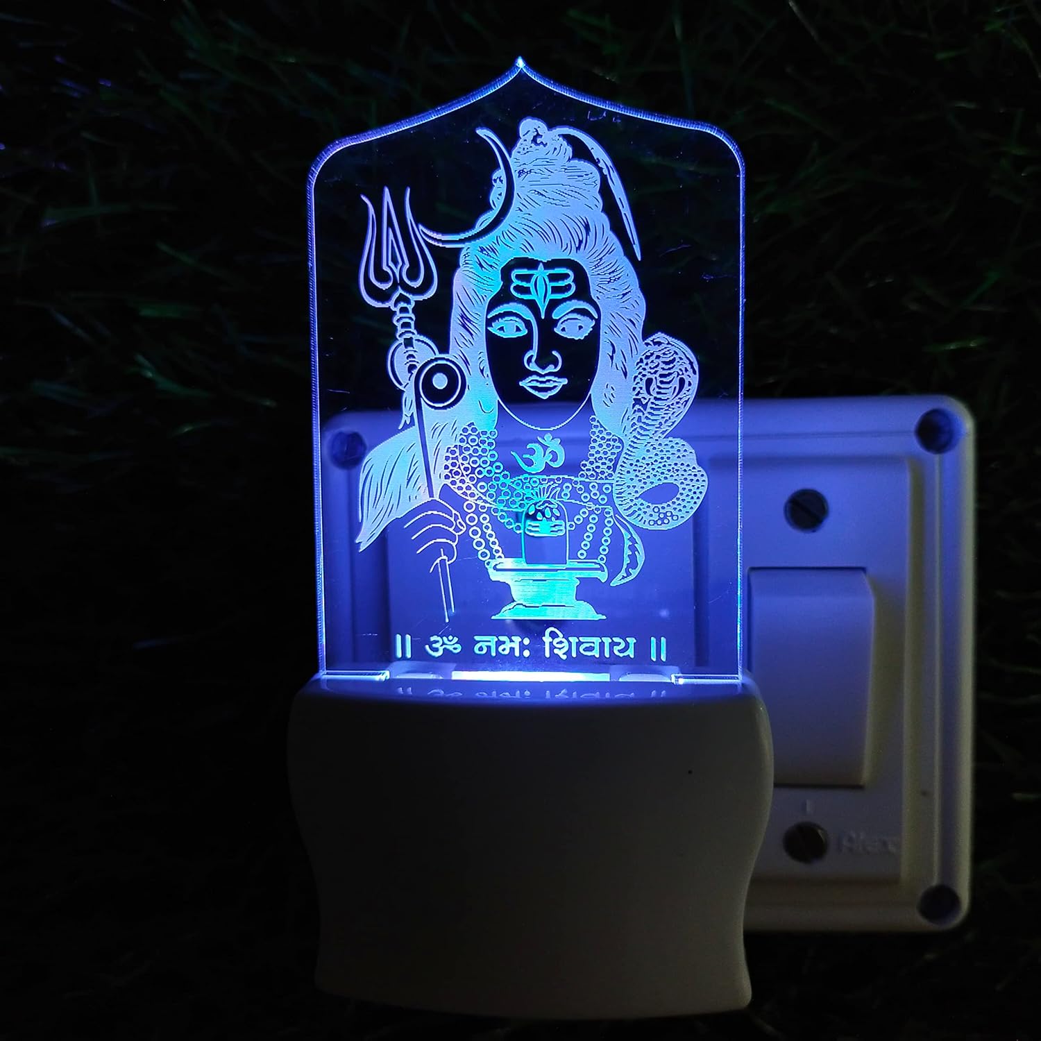 Buy Gadgets World GOD Shiv 3D Optical Illusion Acrylic Night Lamp, 7 ...