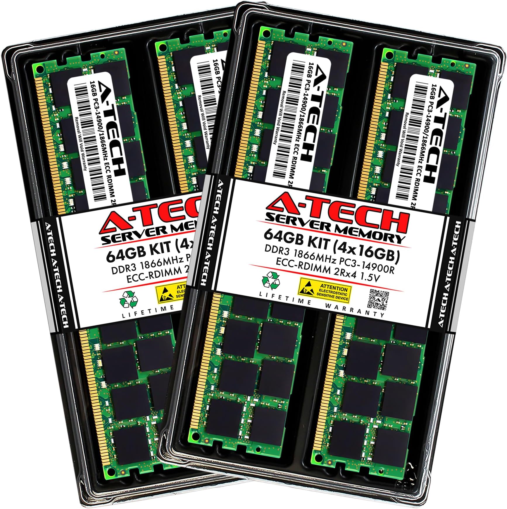 Kingston Technology ValueRAM 64 GB Kit of 4 (4x16 GB Modules) 1600MHz ...