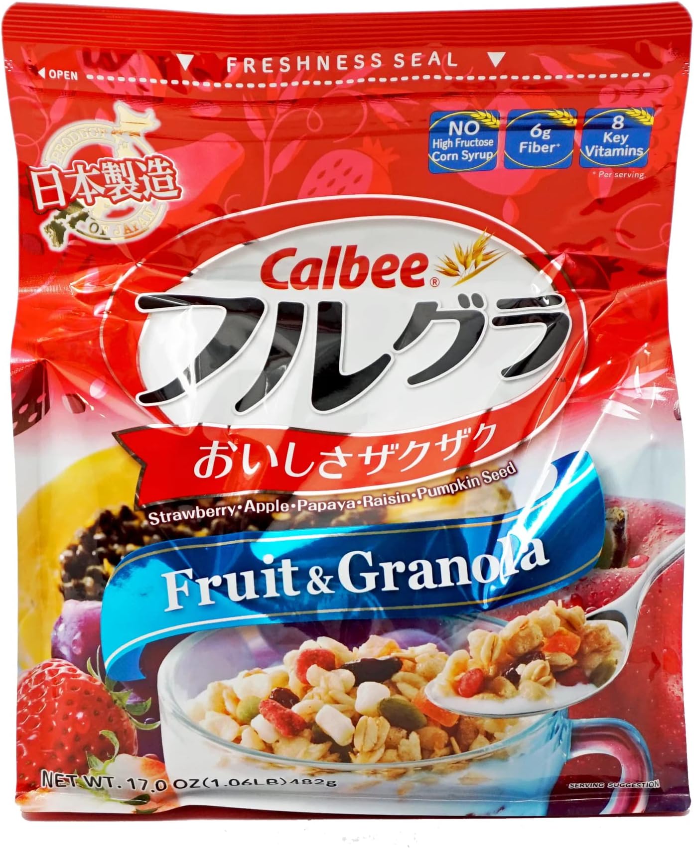 Amazon.com: Calbee Fruit granola 800g x 2 Packs