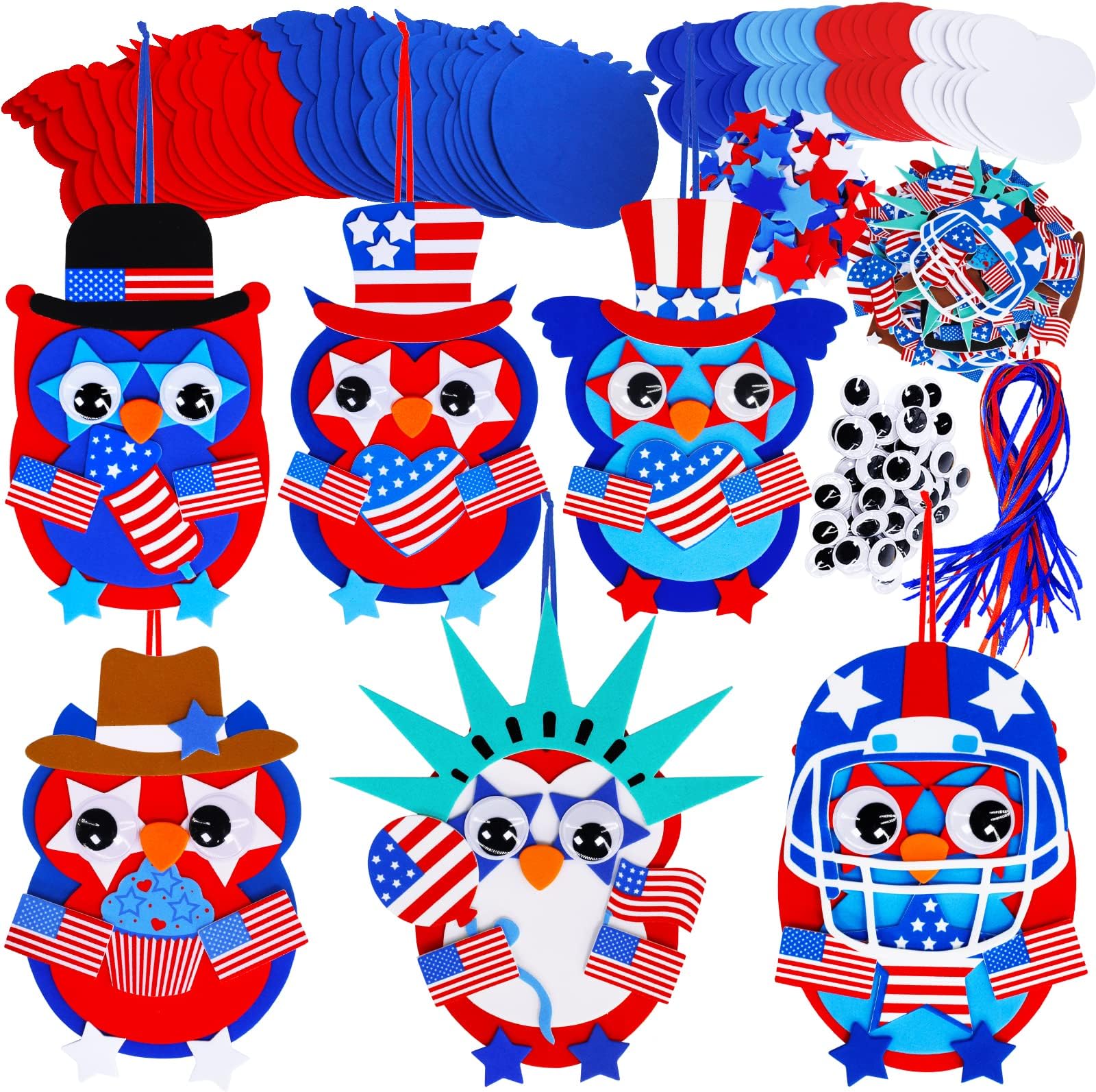Amazon.com: Patriotic Paper Plate Hat Craft Kit - Crafts for Kids and ...