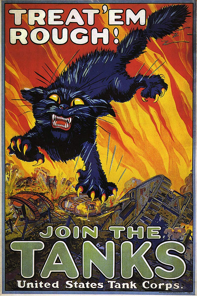 Amazon.com: Treat Em Rough Join The Tanks Vintage World War One WW1 WWI ...
