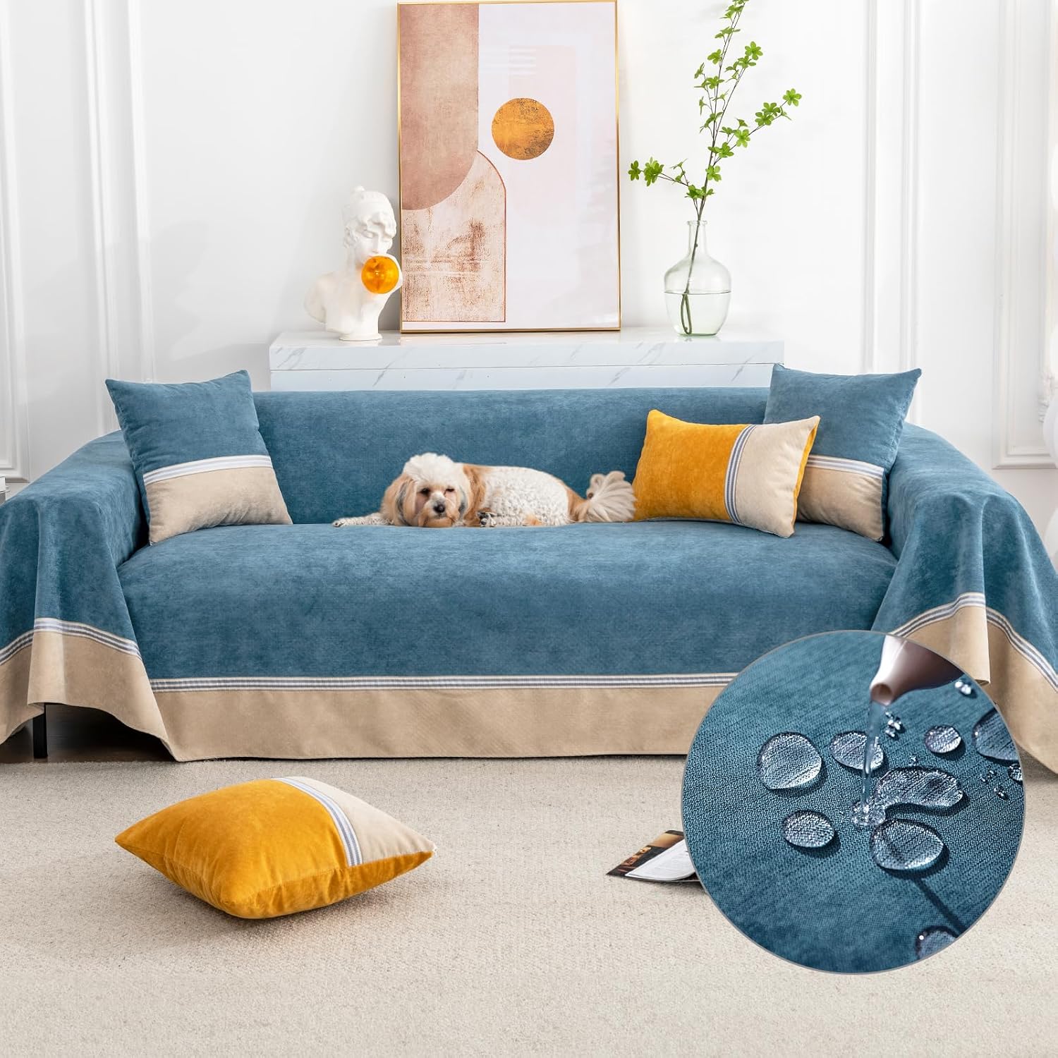 Amazon.com: Osunnus Waterproof Sofa Cover Anti Slip Couch Cover ...