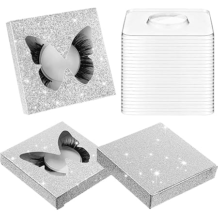 Amazon.com : 100 Pieces Round Eyelash Tray Holder Plastic Eye Lash ...