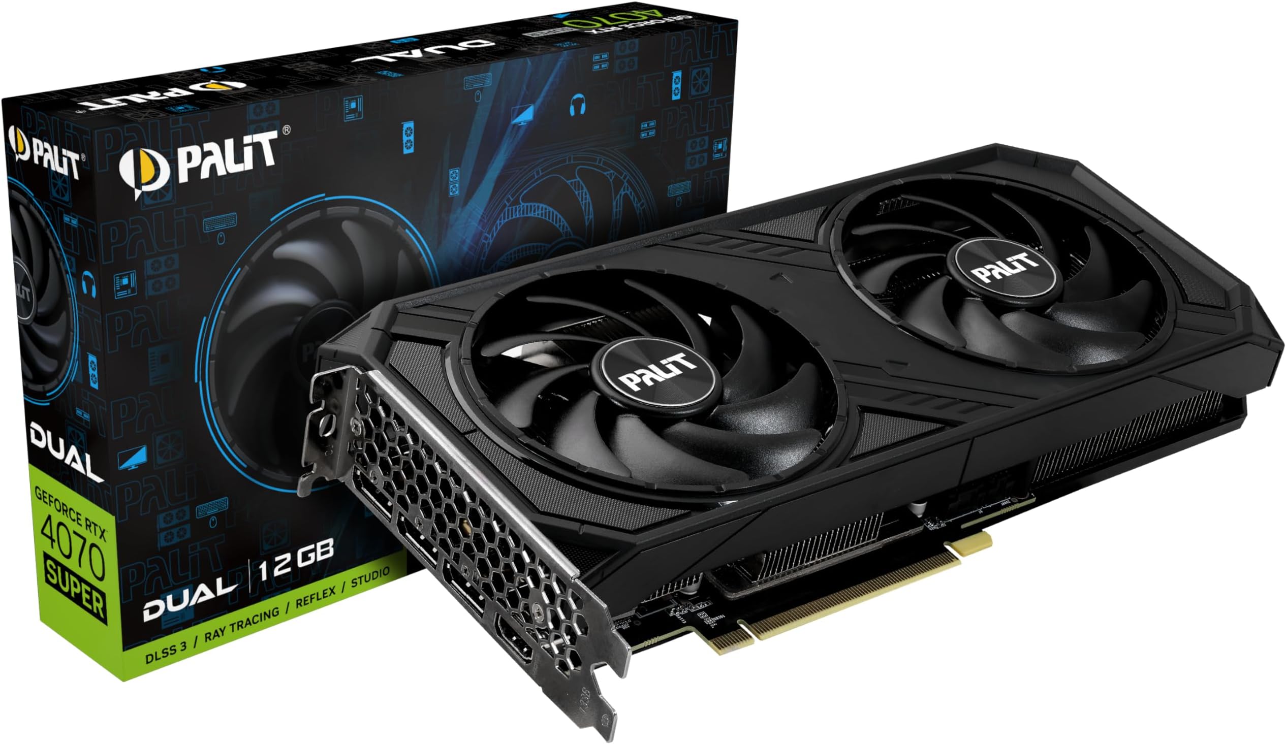 Amazon.com: Palit GeForce RTX 4070 Super Dual 12GB / NED407S019K9-1043D ...