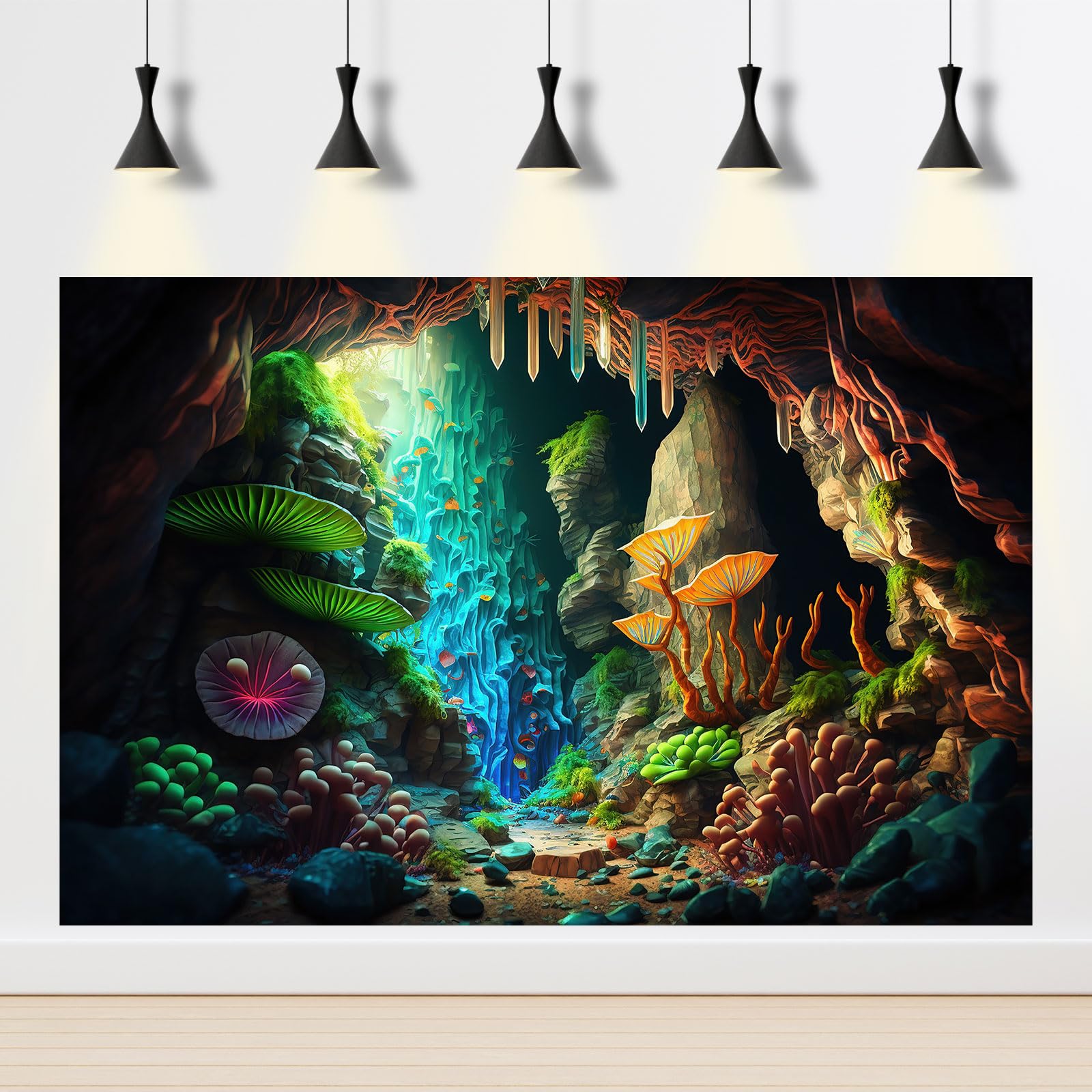 Snapklik.com : Jungle Cave Aquarium Background Tropical Luminous ...