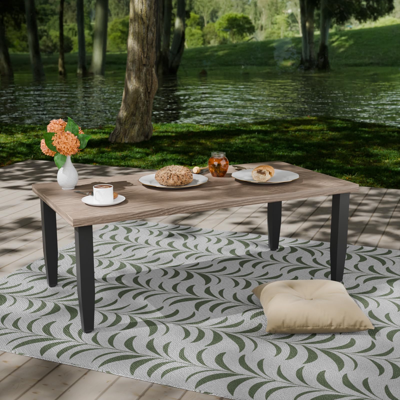 Snapklik.com : COOS BAY Modern Outdoor Table, Patio Coffee Table, Metal ...