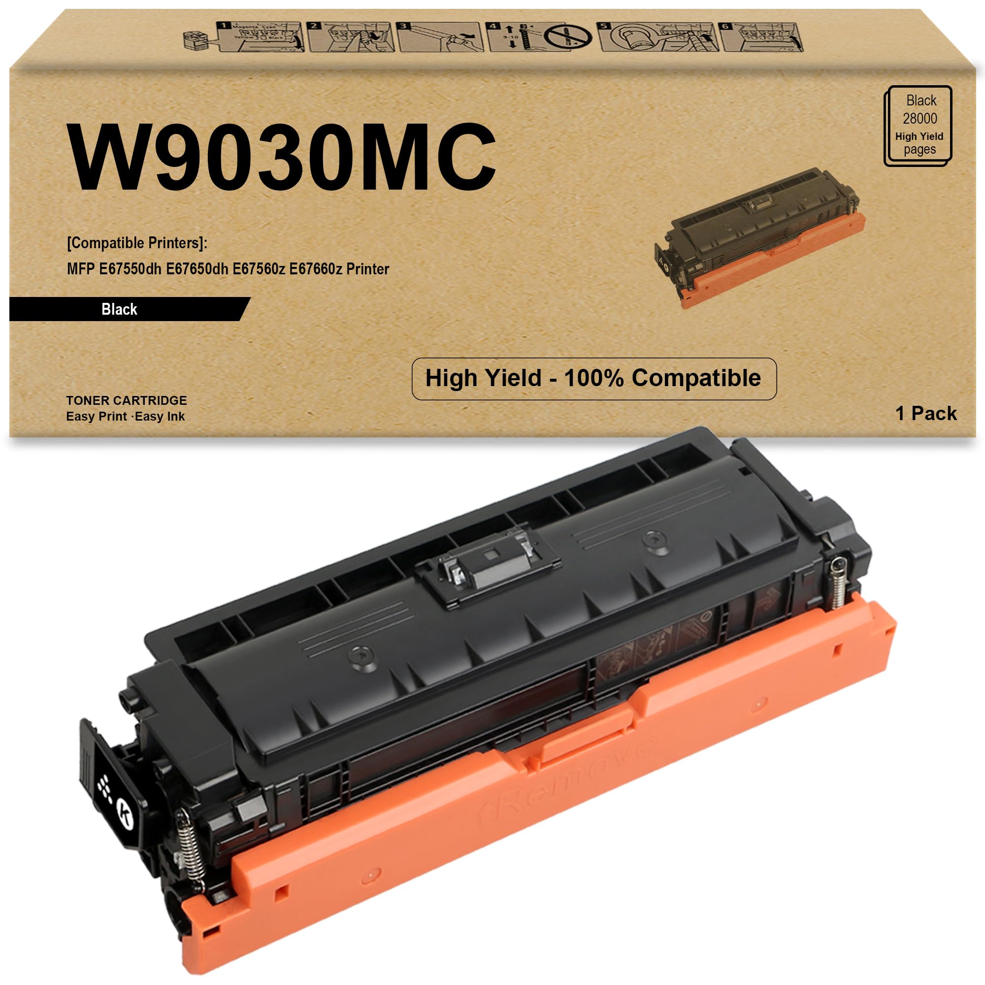 Amazon.com: SPLENDIDCOLOR W9030MC Black Toner Cartridge Replacement for ...