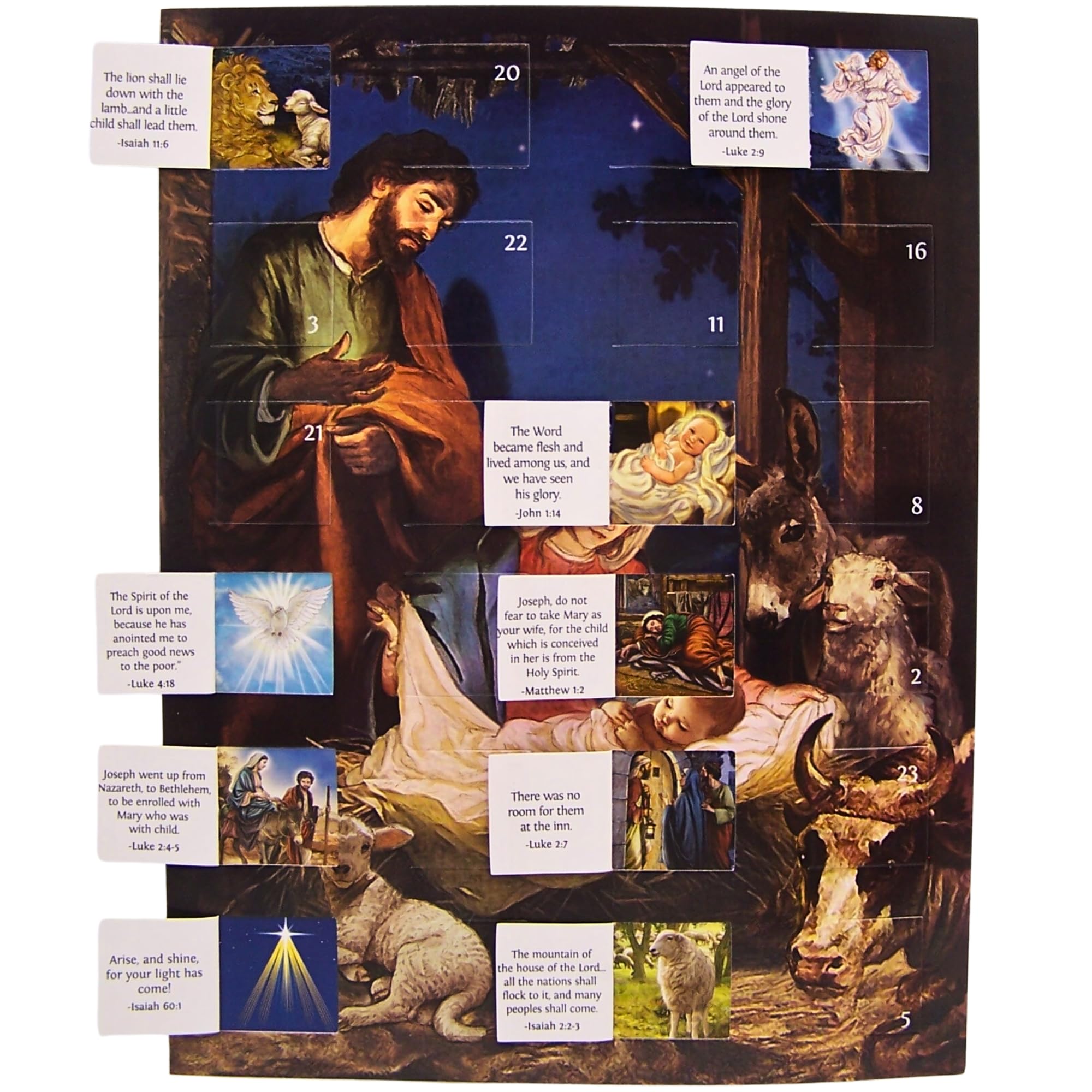 Snapklik.com : Manger Scene Numbered Flap Advent Calendar
