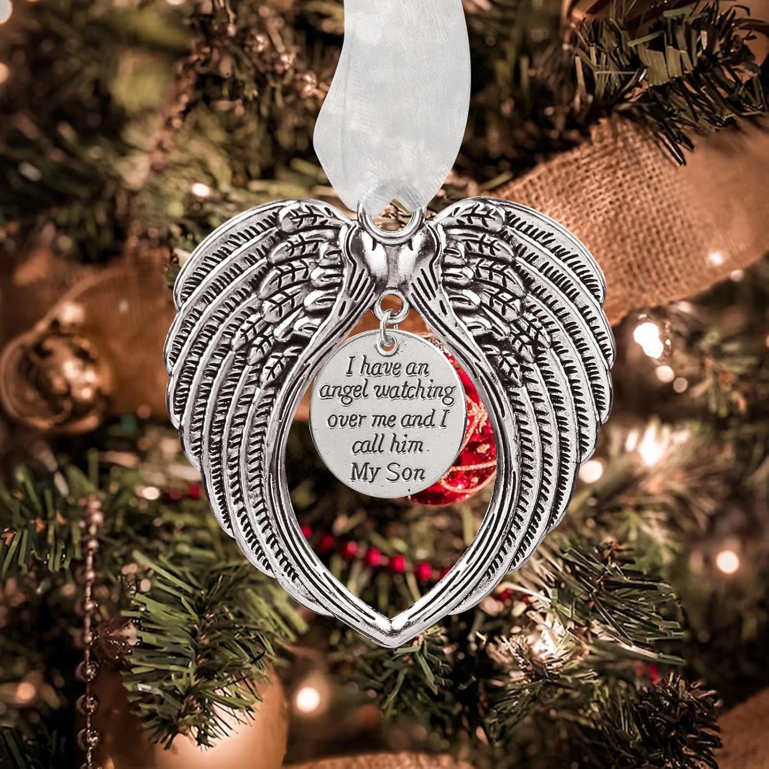 Adornos de Navidad, alas de ángel, I Have a Angel Watching Over Me I ...