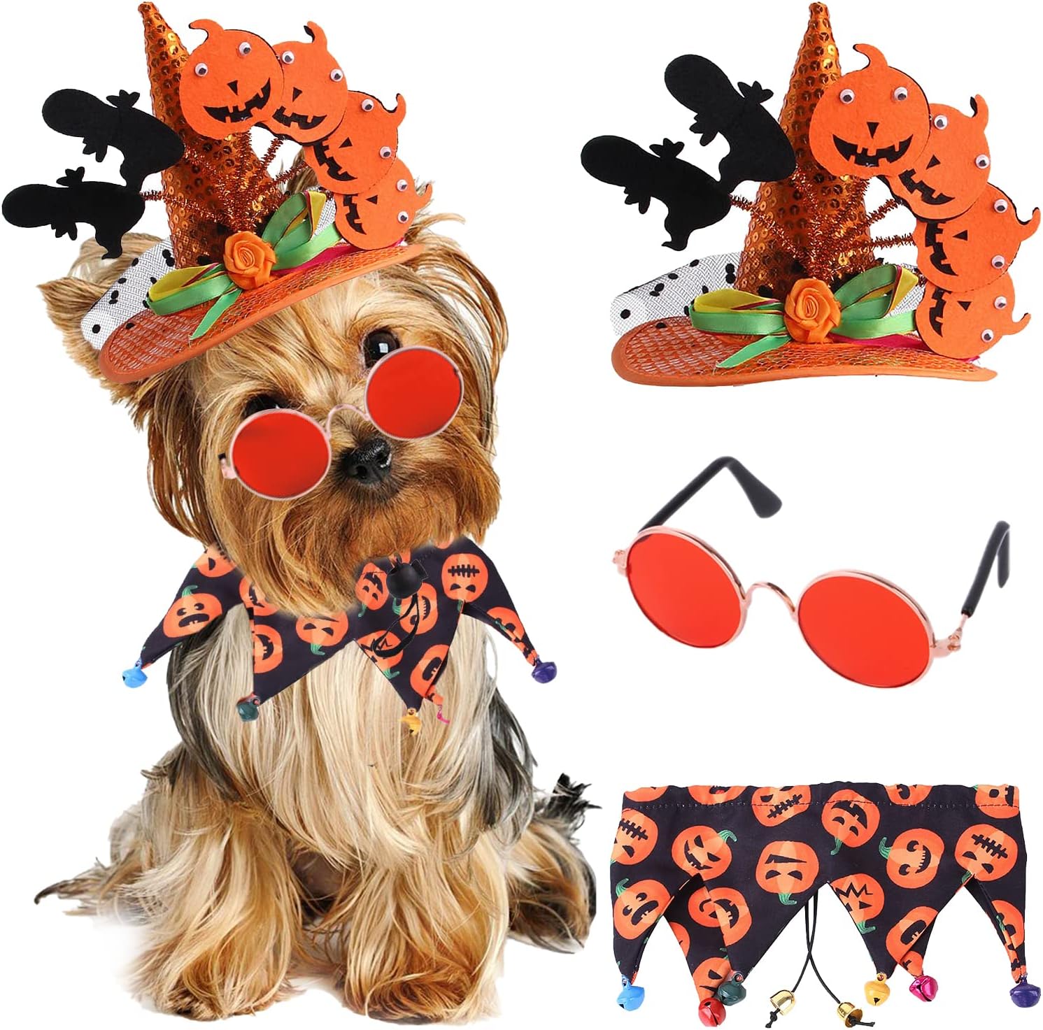 Amazon.com : BAEJMJK 2 Pack Halloween Pet Dog Cat Costume Set ...