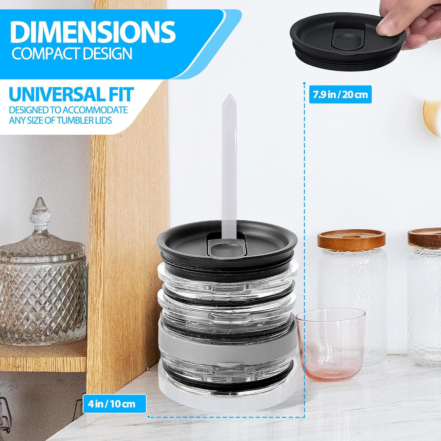 Snapklik.com : UWSTE Tumbler Lid Organize - Space - Saving Design-Slim ...
