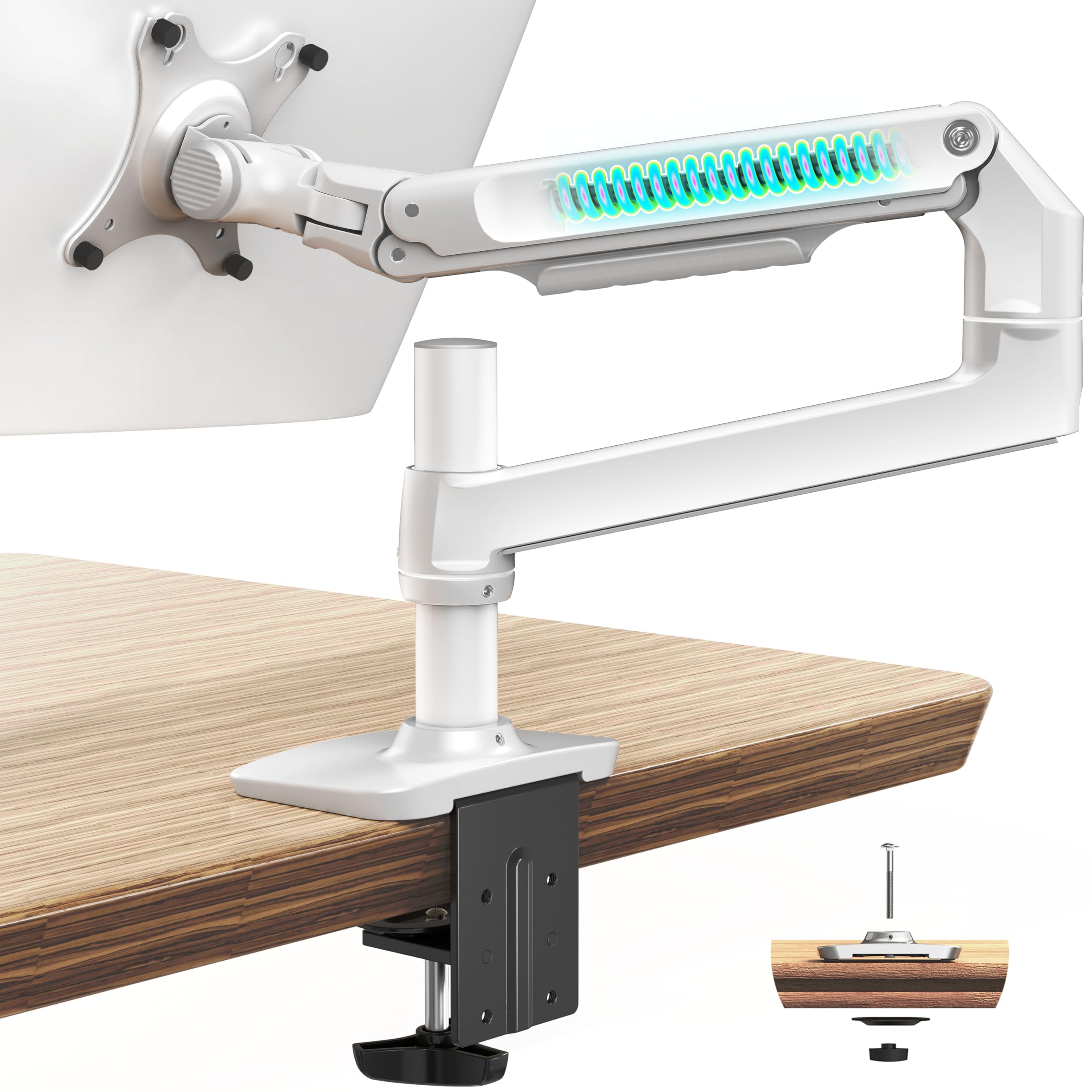 Amazon.com: ErgoUnion Single Monitor Mount - Single Monitor Arm Desk ...