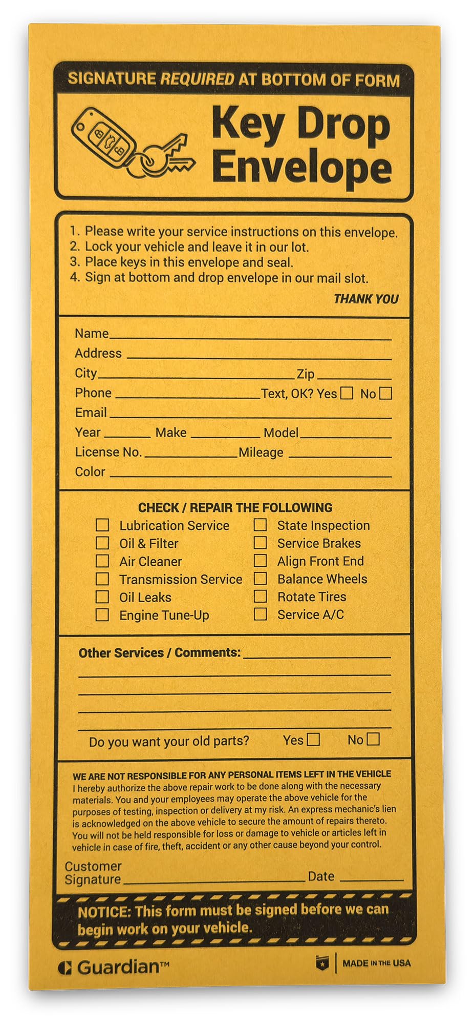 Amazon.com : Guardian Key Drop Envelopes with Self Adhesive, Pack of ...