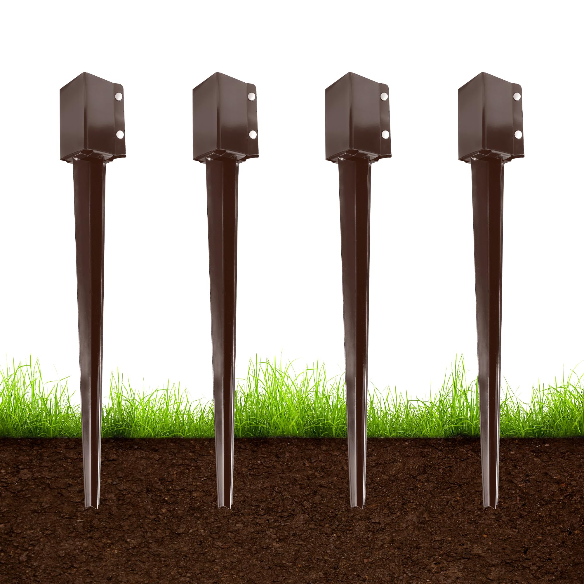 Snapklik.com : ARIFARO Fence Post Anchor Ground Spike Heavy Duty Metal ...