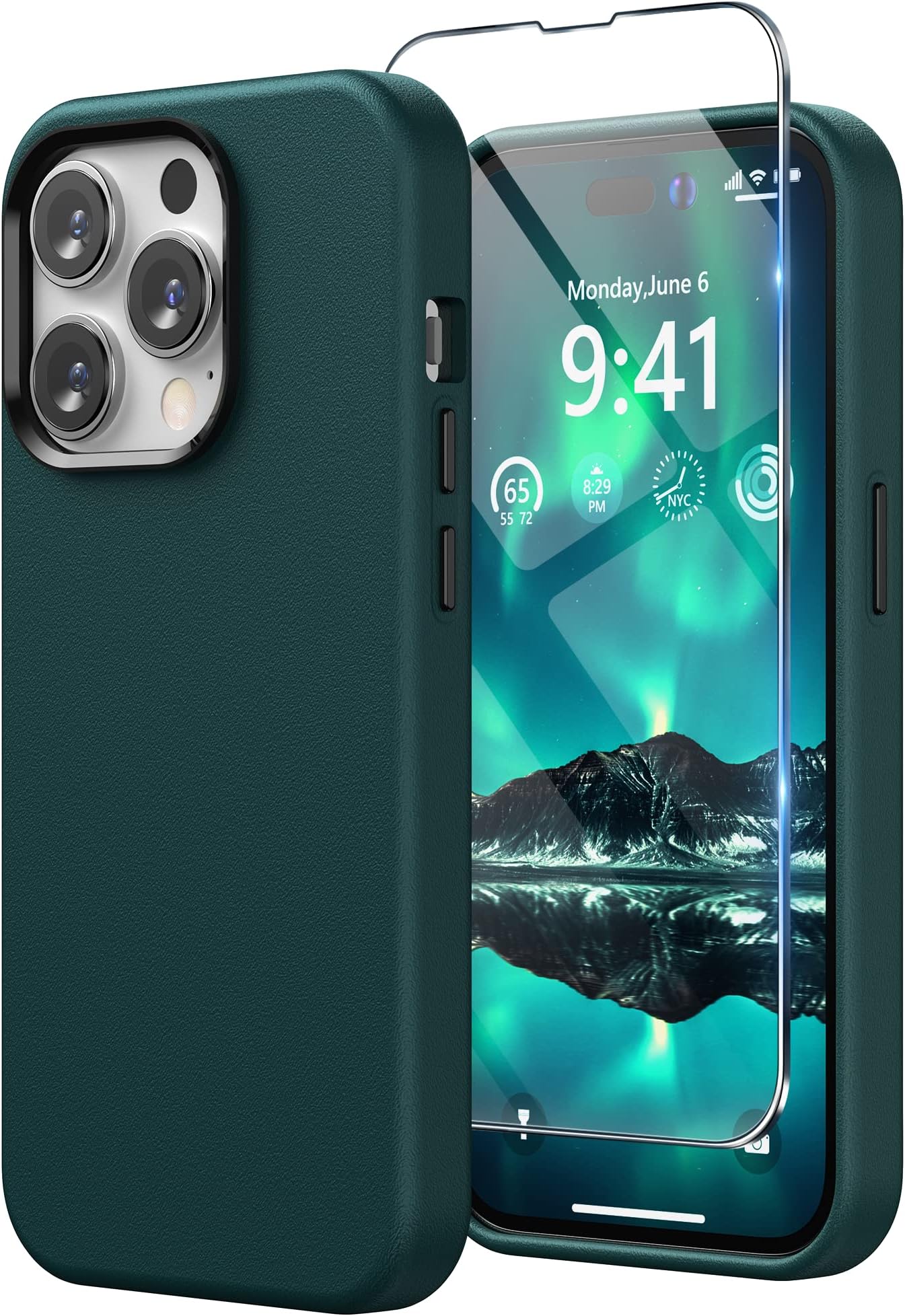 SURPHY Funda iPhone 14 Pro MAX Case Piel (6.7 Pulgadas 2022), Funda de ...