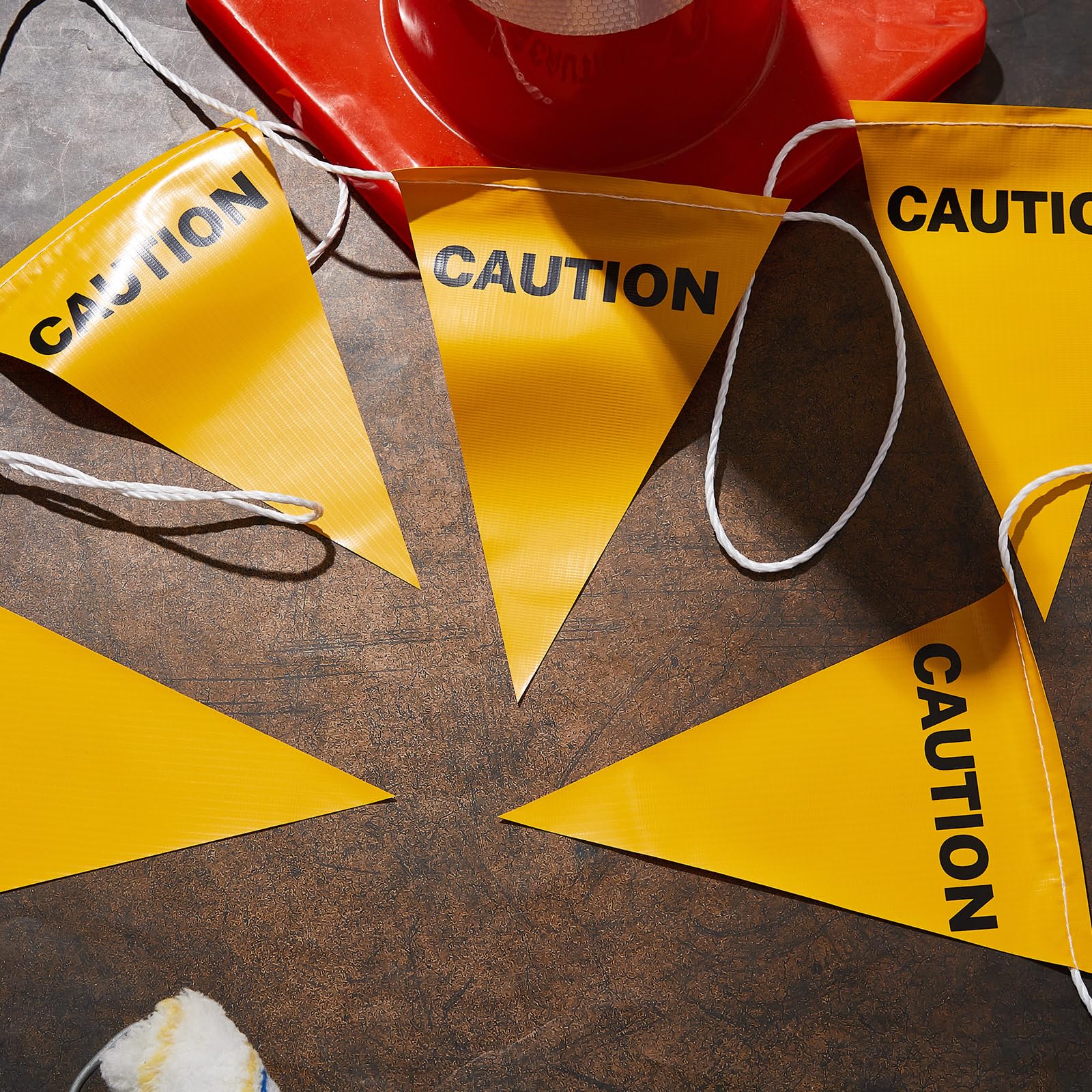 Snapklik.com : Preboun Perimeter Marking Flags 102 Ft/ 45 Pcs Caution ...
