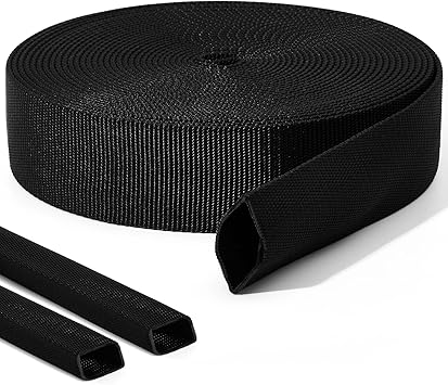 Hanaive 26 ft Nylon Hydraulic Hose Protector Sleeve Tig Torch Cable ...