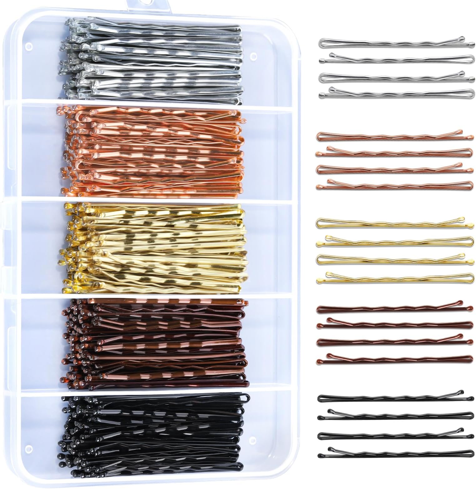 Amazon.com : Teenitor Bobby pins, 2.36 Inch 250 Count Bobby pins, Bobby pin 5 Colors Bobby Pins ...