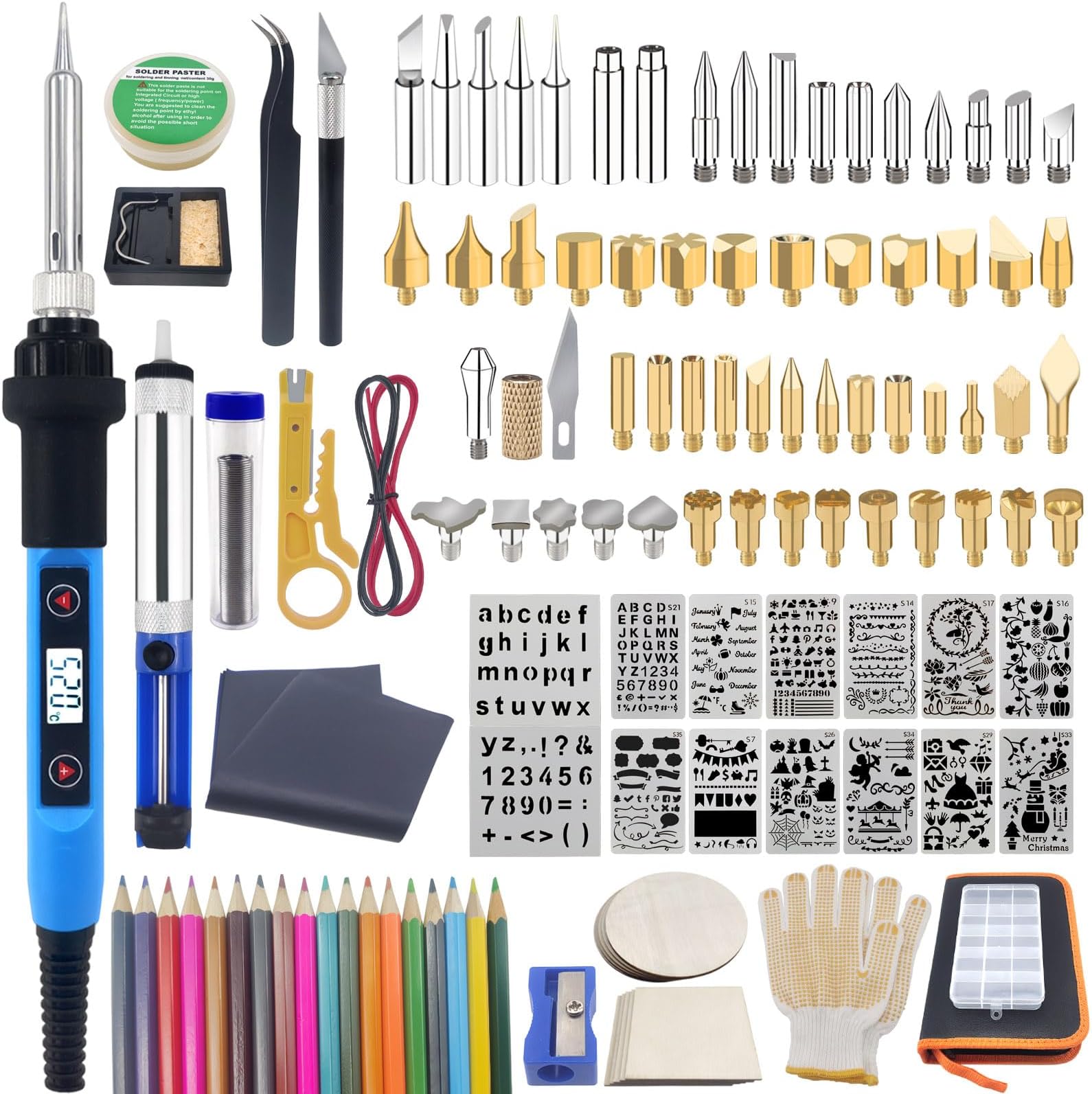 Amazon.com: Wood Burning Kit, 80W Professional Wood Burning Pen Tool ...