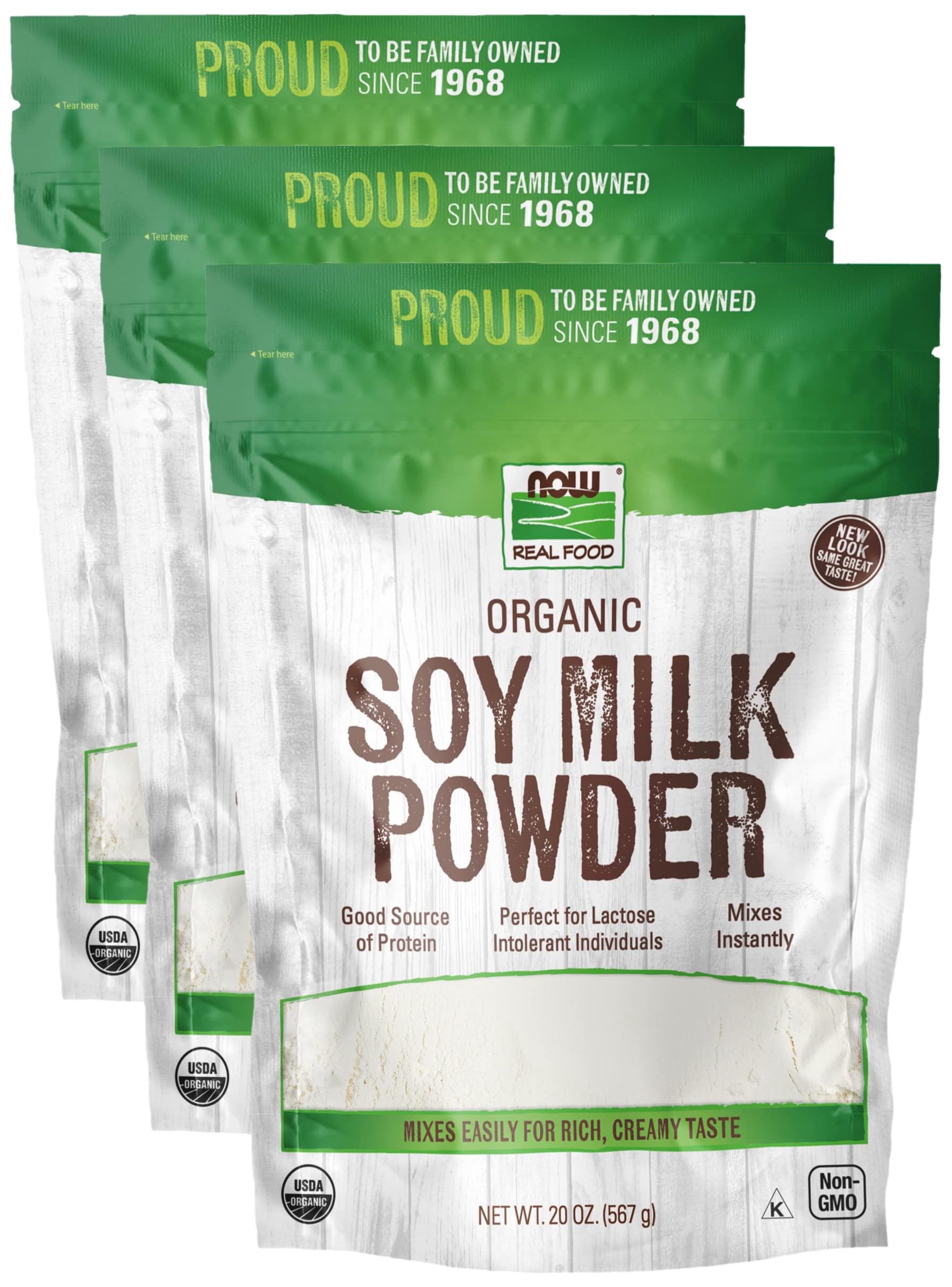 Amazon.com: Now Foods Organic Soy Milk Powder, 20 oz (Pack of 3)