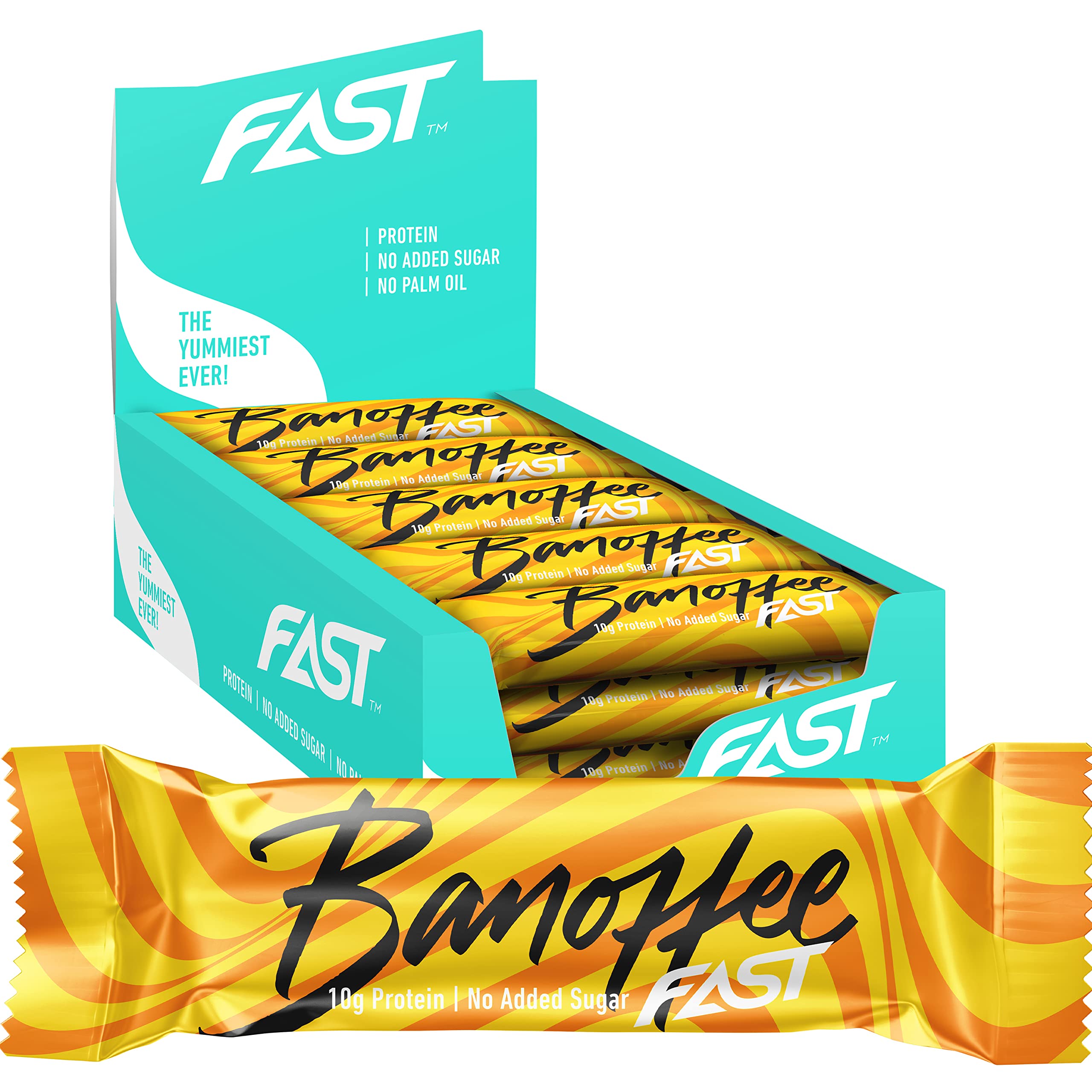 Buy FAST Protein Bars with 10g Protein, No Added Sugar, Palm-Oil Free ...